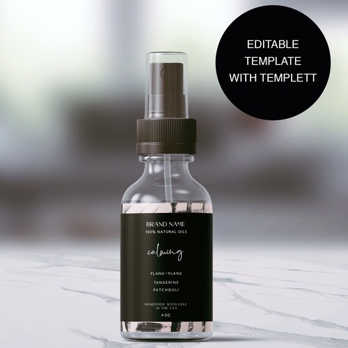 Editable Spray Bottle Label Template 2x2 DIY Square Label for - Etsy