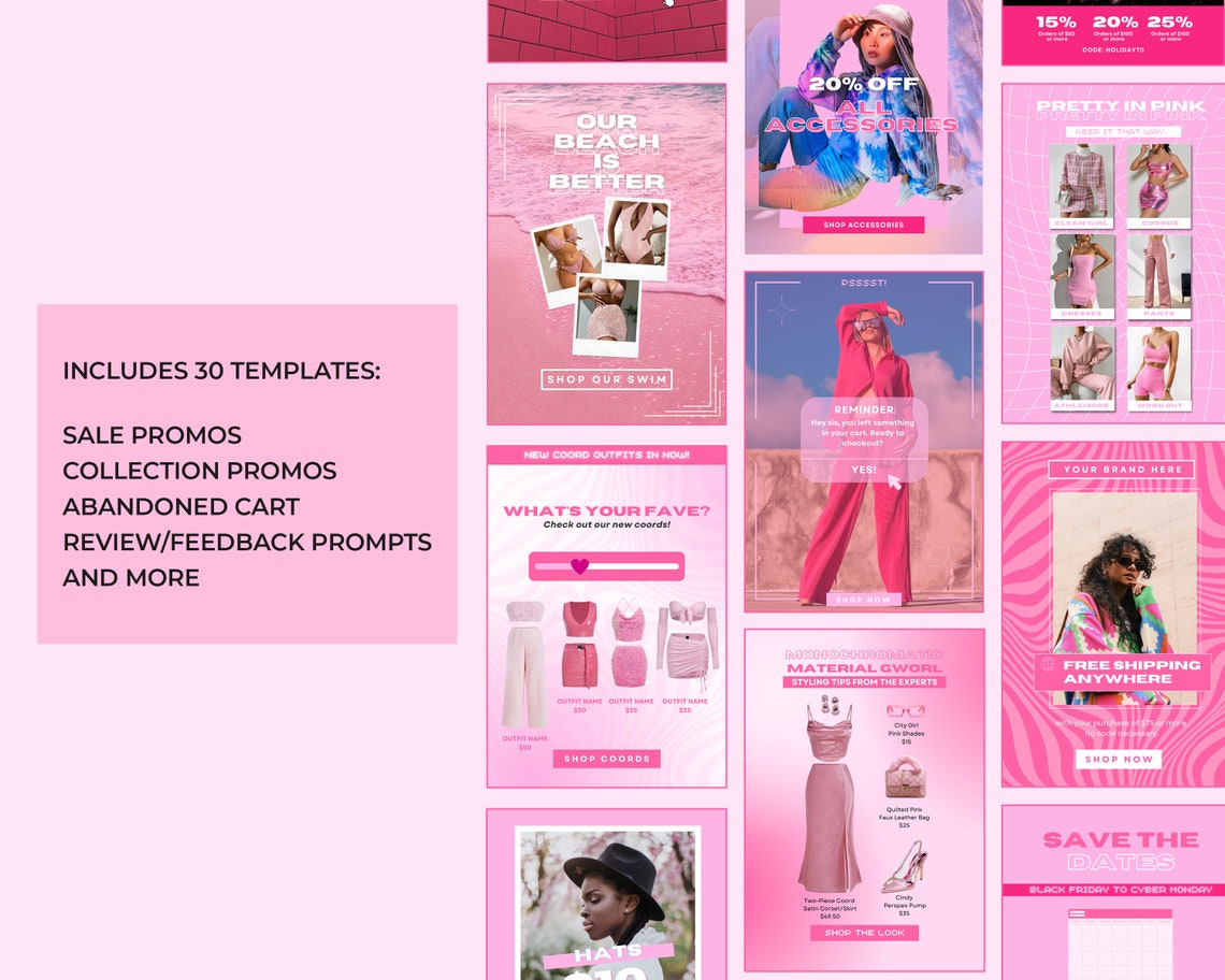 Editable Email Newsletter Templates DIY Welcome Social Media - Etsy