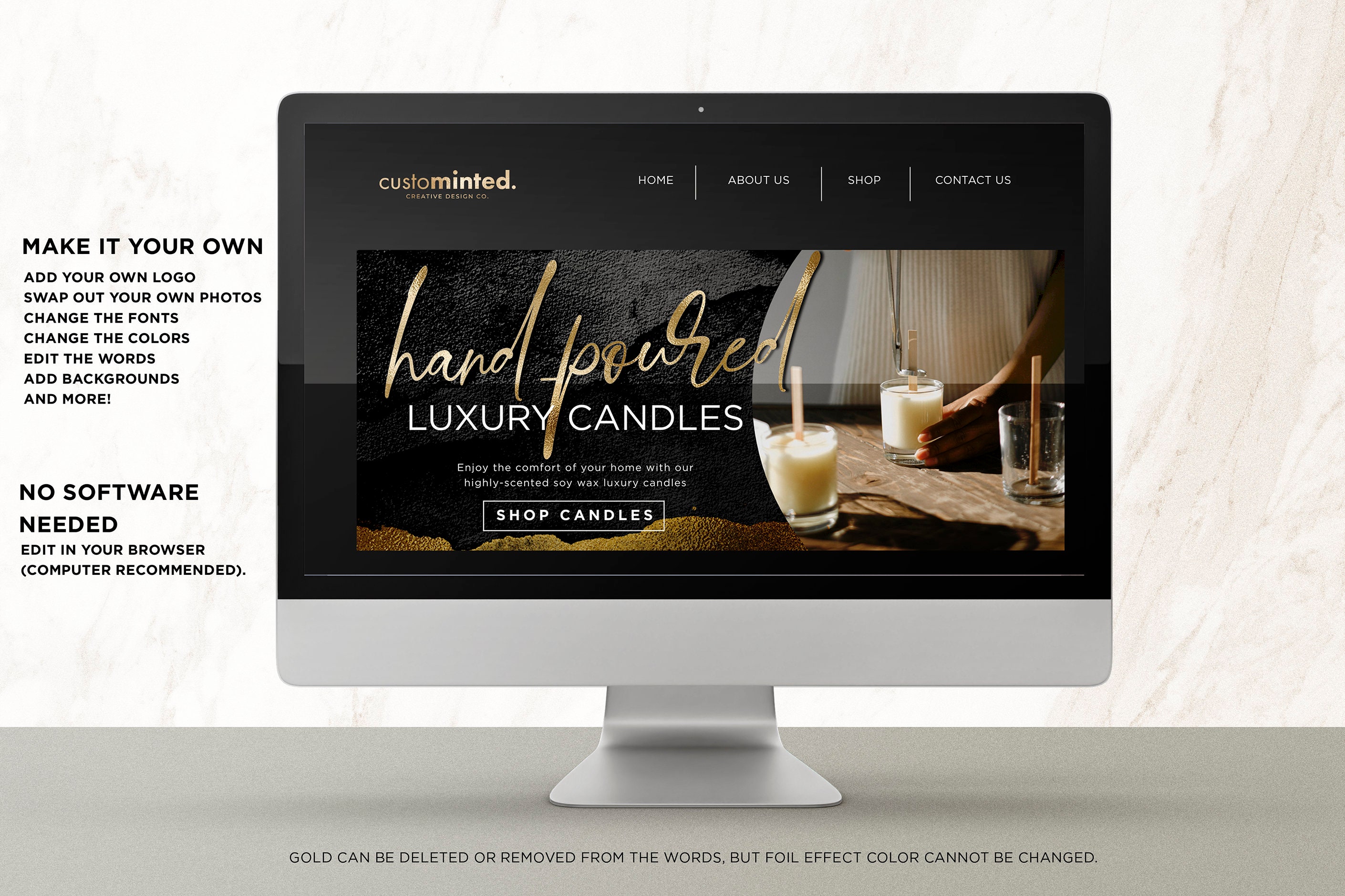 Website Banner Templates Editable Website Shopify Banners - Etsy