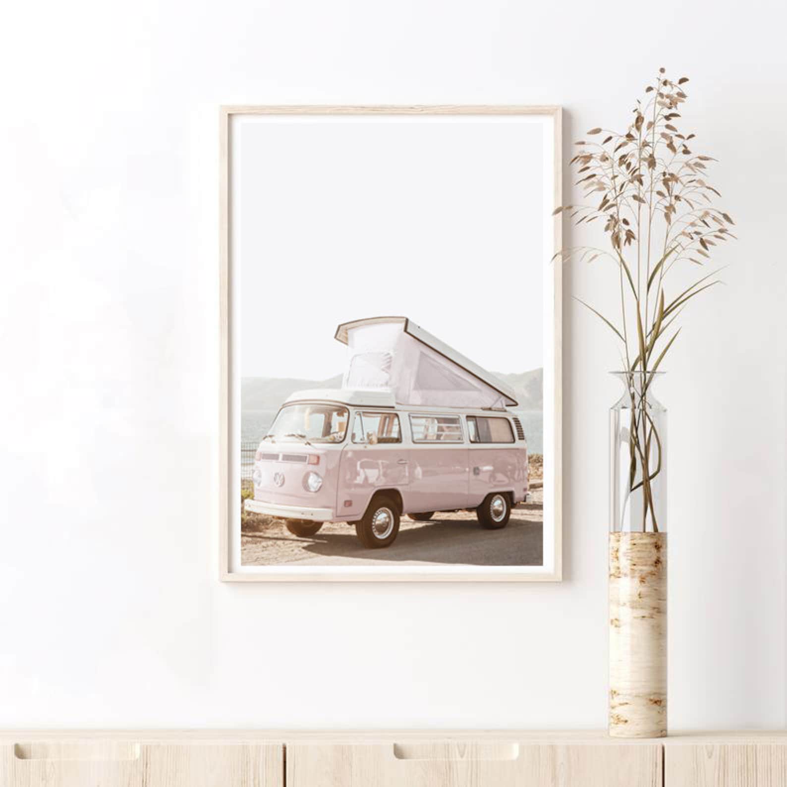 Pink Camper Wall Art Retro Camper Print Vintage Trailer - Etsy
