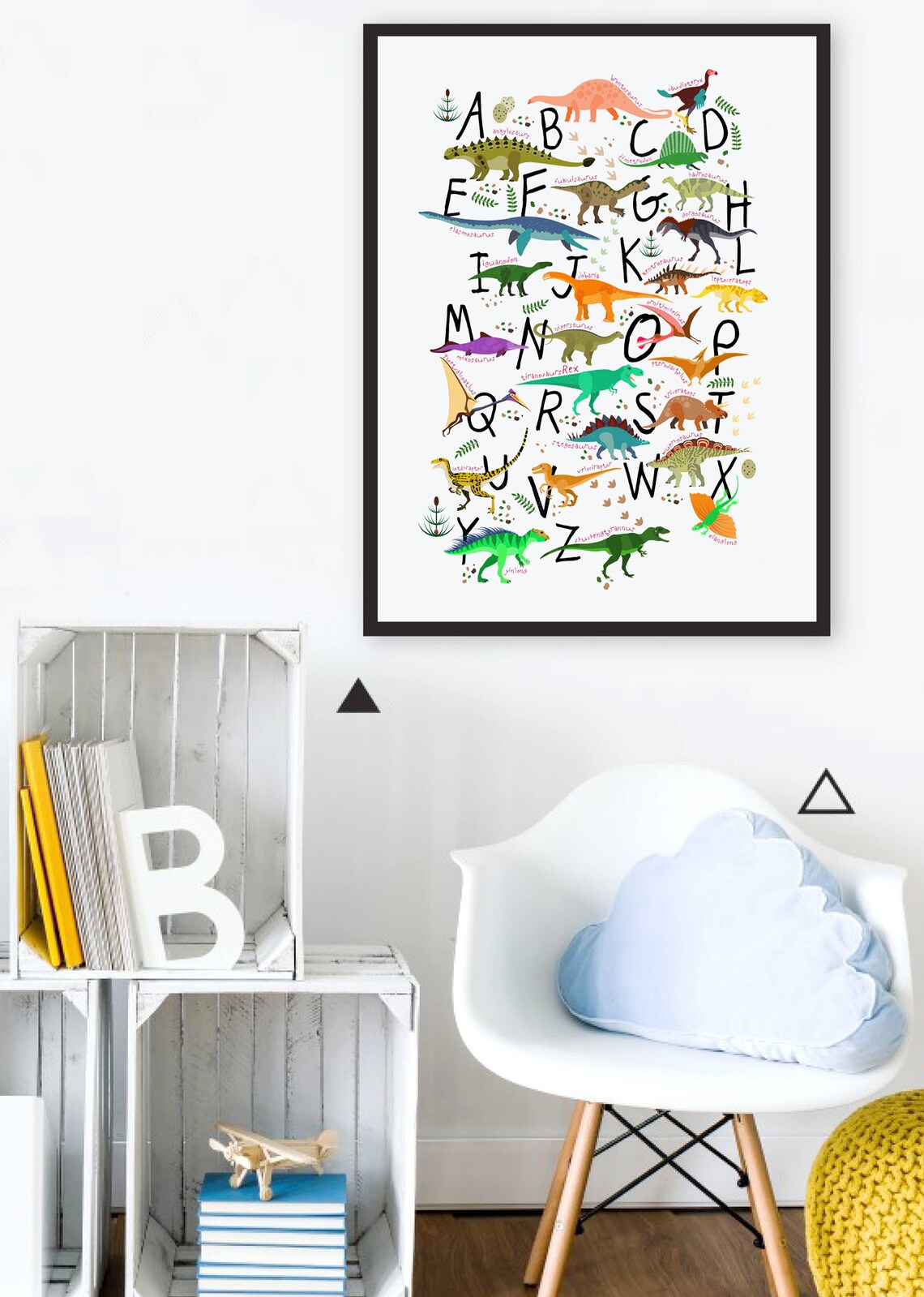 Dinosaur Alphabet Print | A to Z | Dinosaur Nursery Print | Kids ...