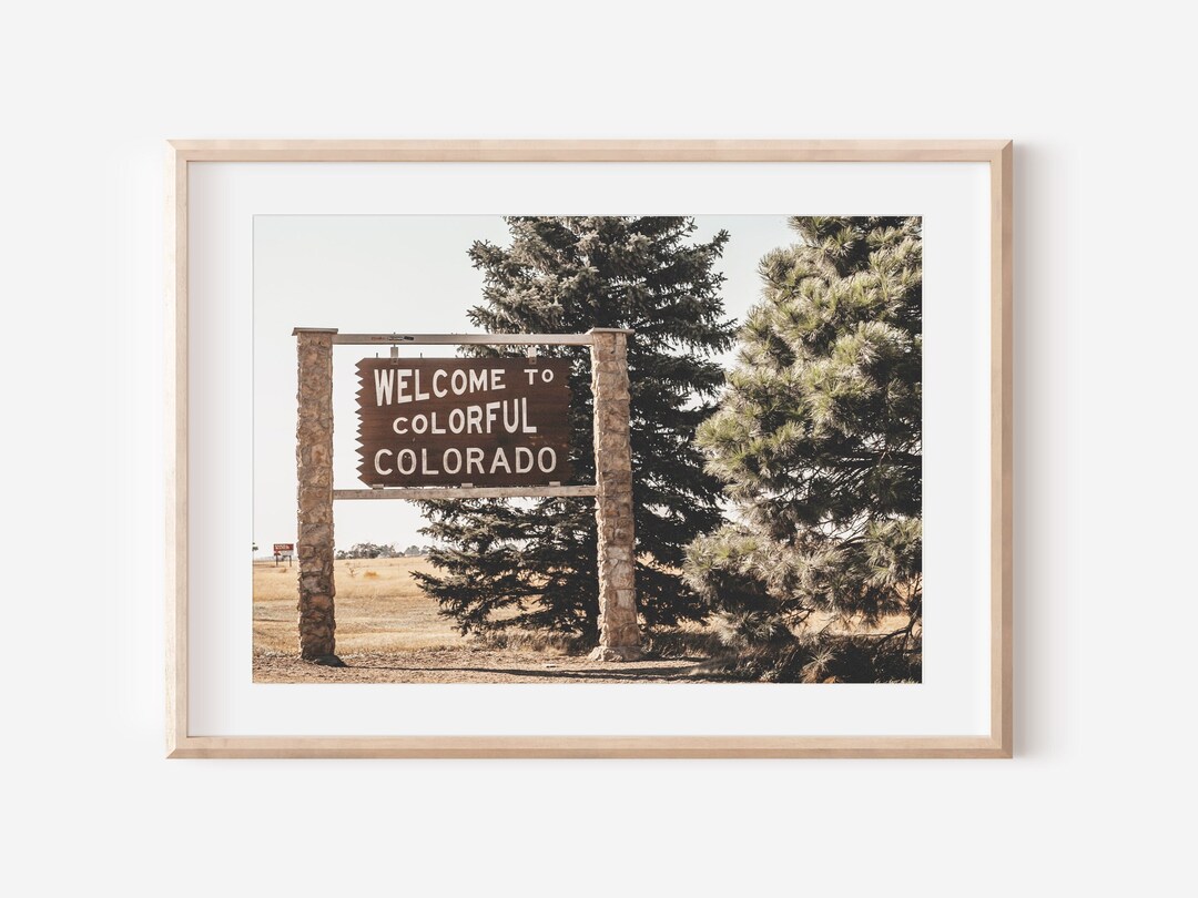 Colorado Welcome Sign Print, Rustic Wall Art, Digital Download ...