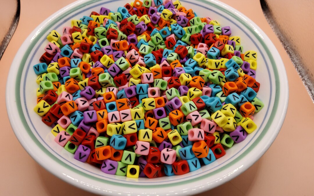25 100 Colored Alphabet Spacer Candy Kawaii Jewelry Beads - Etsy