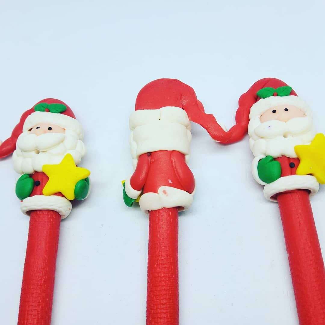 New Cute Christmas Santa Claus Pen Polymer Fimo Clay Pen - Etsy