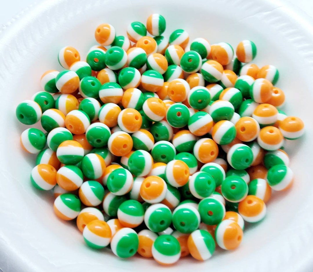 20 Round Acrylic Resin Plastic Gumball Plastic Multicolored Beads 10mm ...