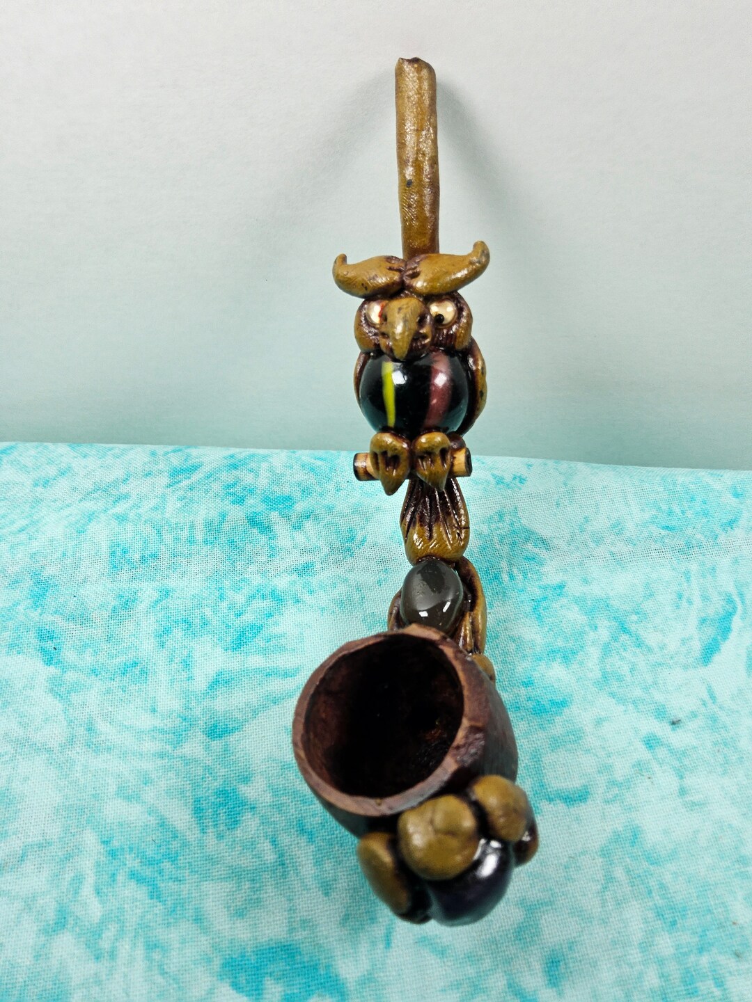 New Hand Painted Decorative Peruvian Animal Owl Pipe With Stone - Etsy