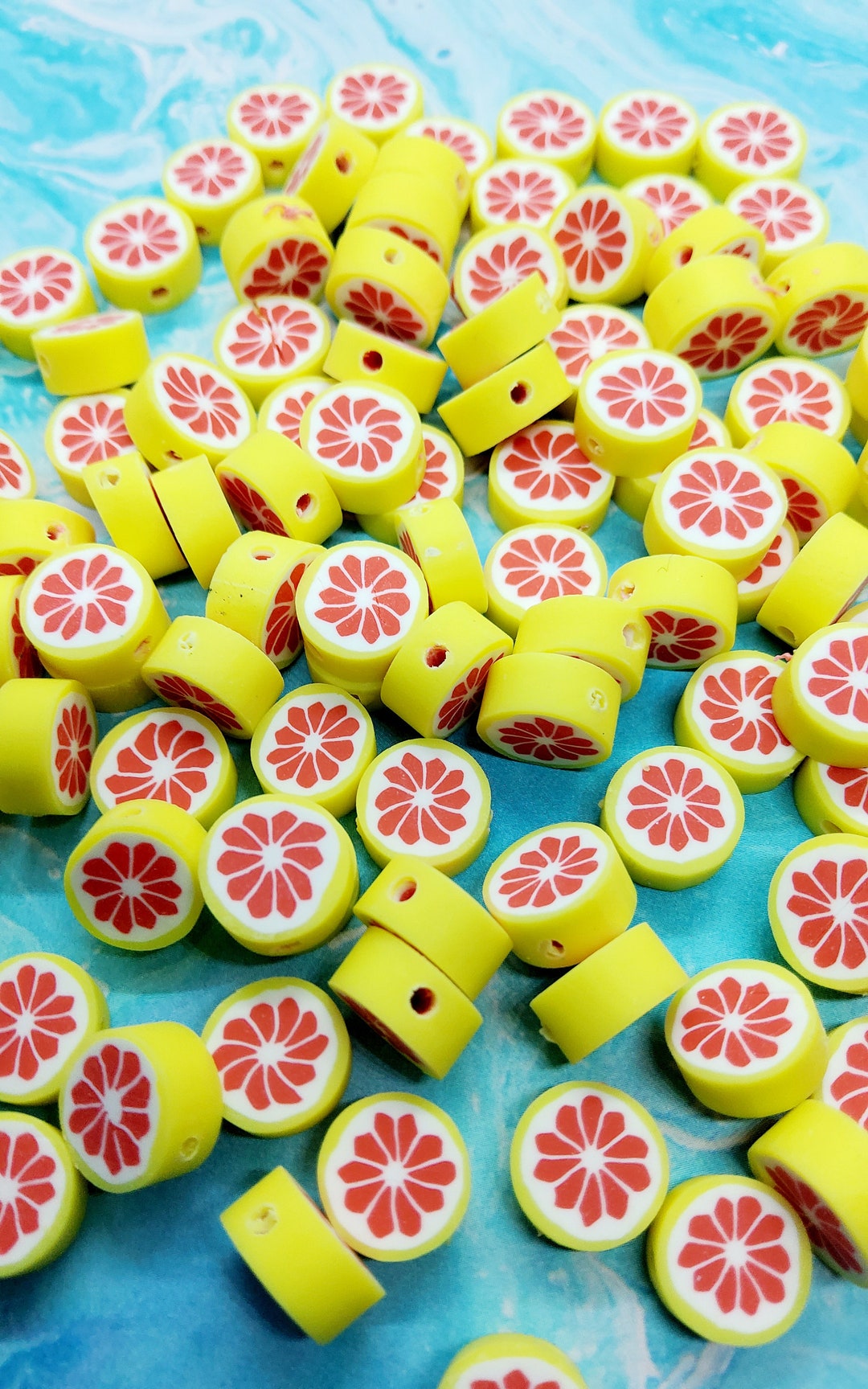 25 10mm Fruit Polymer Clay Fimo Beads - Etsy