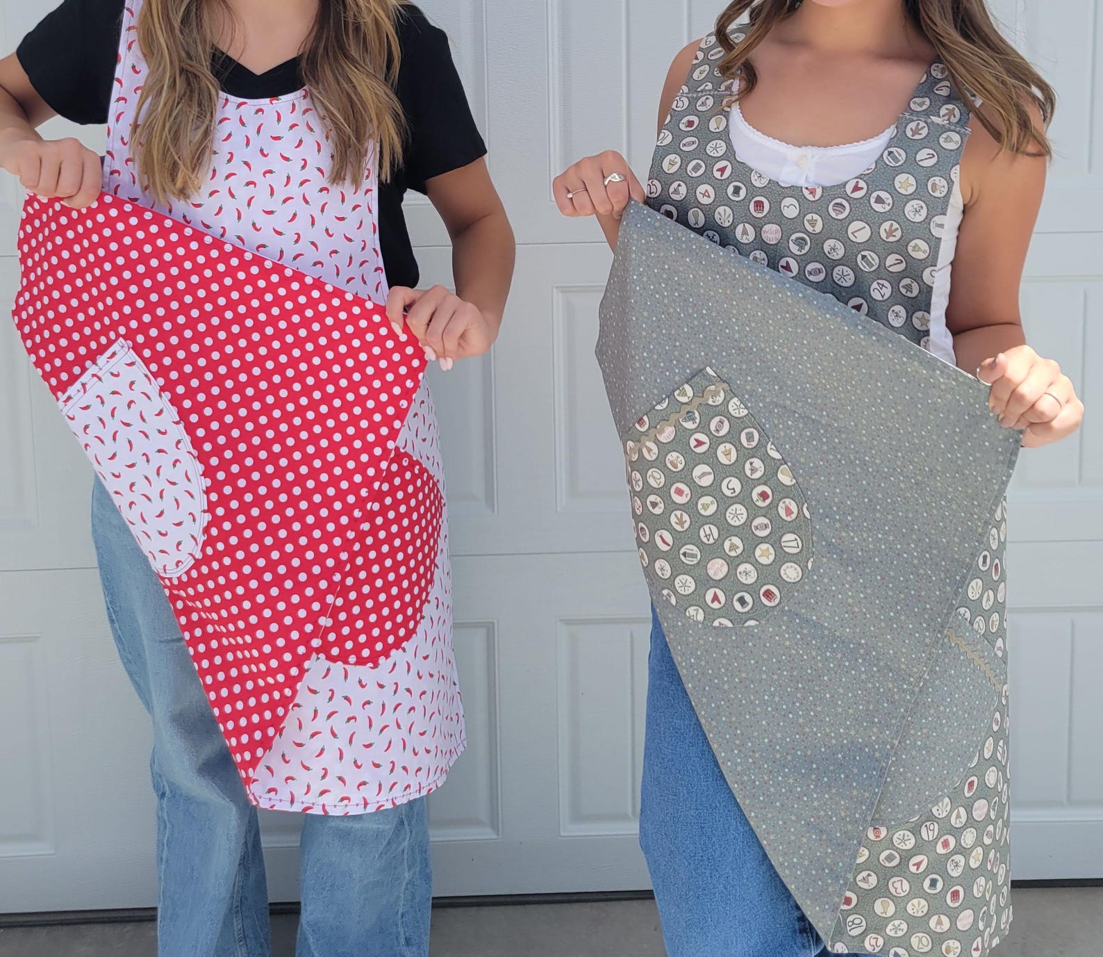 Women’s Reversible Japanese Style 2 in 1 Cross Back Apron L/XL - Etsy