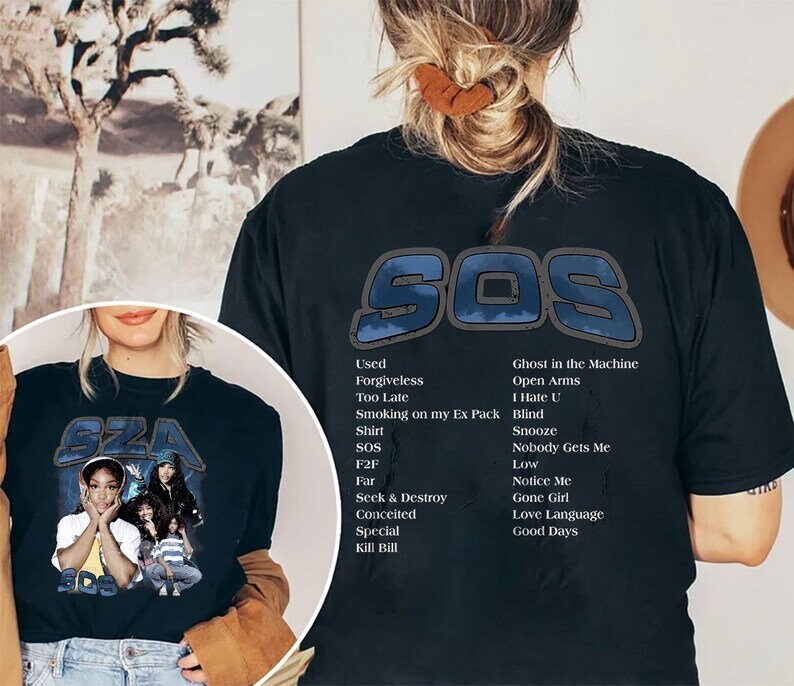 Vintage SZA SOS Shirt, SZA Shirt, S.O.S N€W Album Shirt, Sza Merch ...