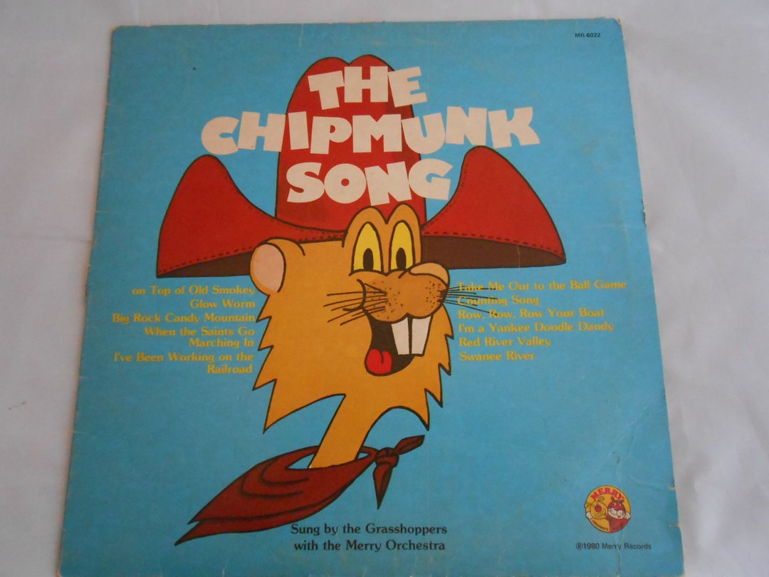 Vintage the Chipmunk Song Record, 1980 Merry Records, Vinyl, MR-6022 ...