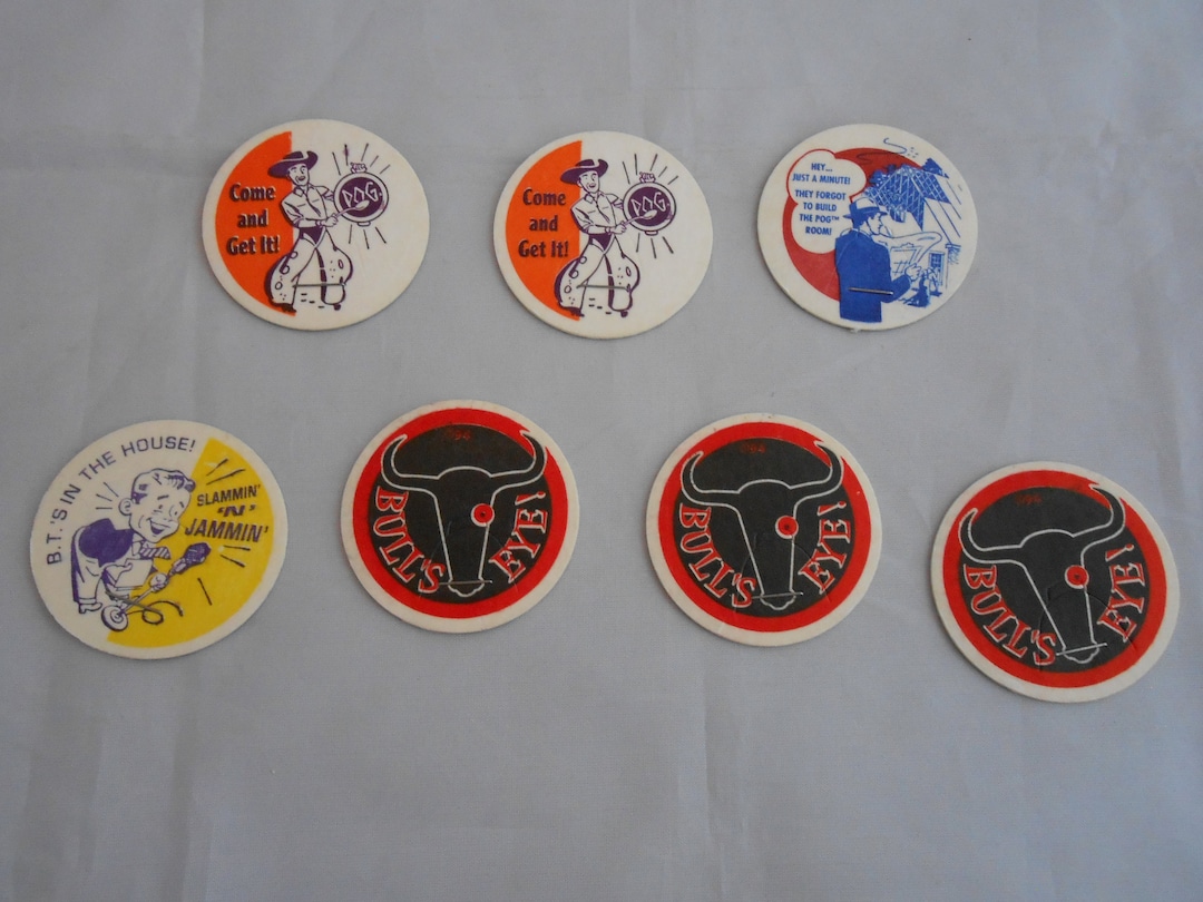 Vintage Pog Brand Pog Lot, Lot of 5, 1990's, Toys/games, Milk Caps - Etsy