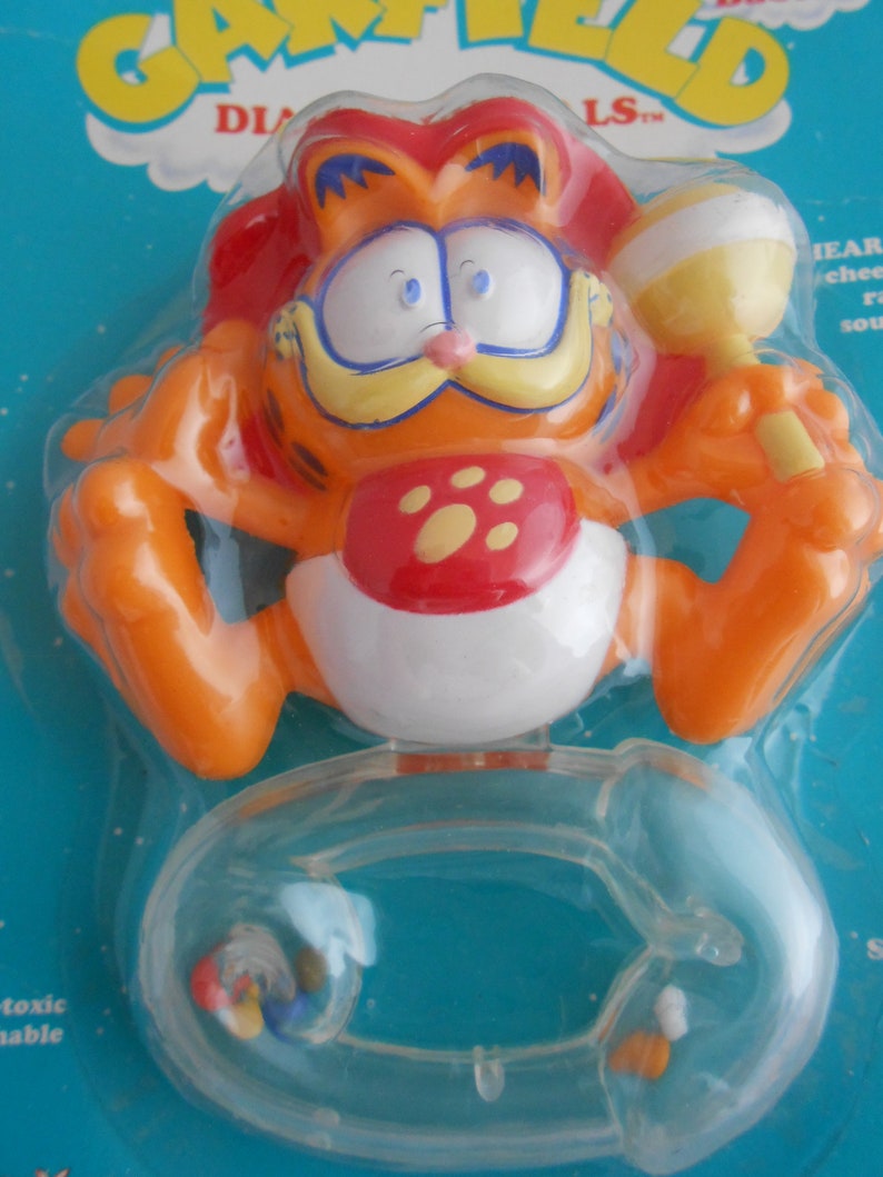 Vintage Garfield Diaper Pin-pals Rattle NIB Remco Baby | Etsy
