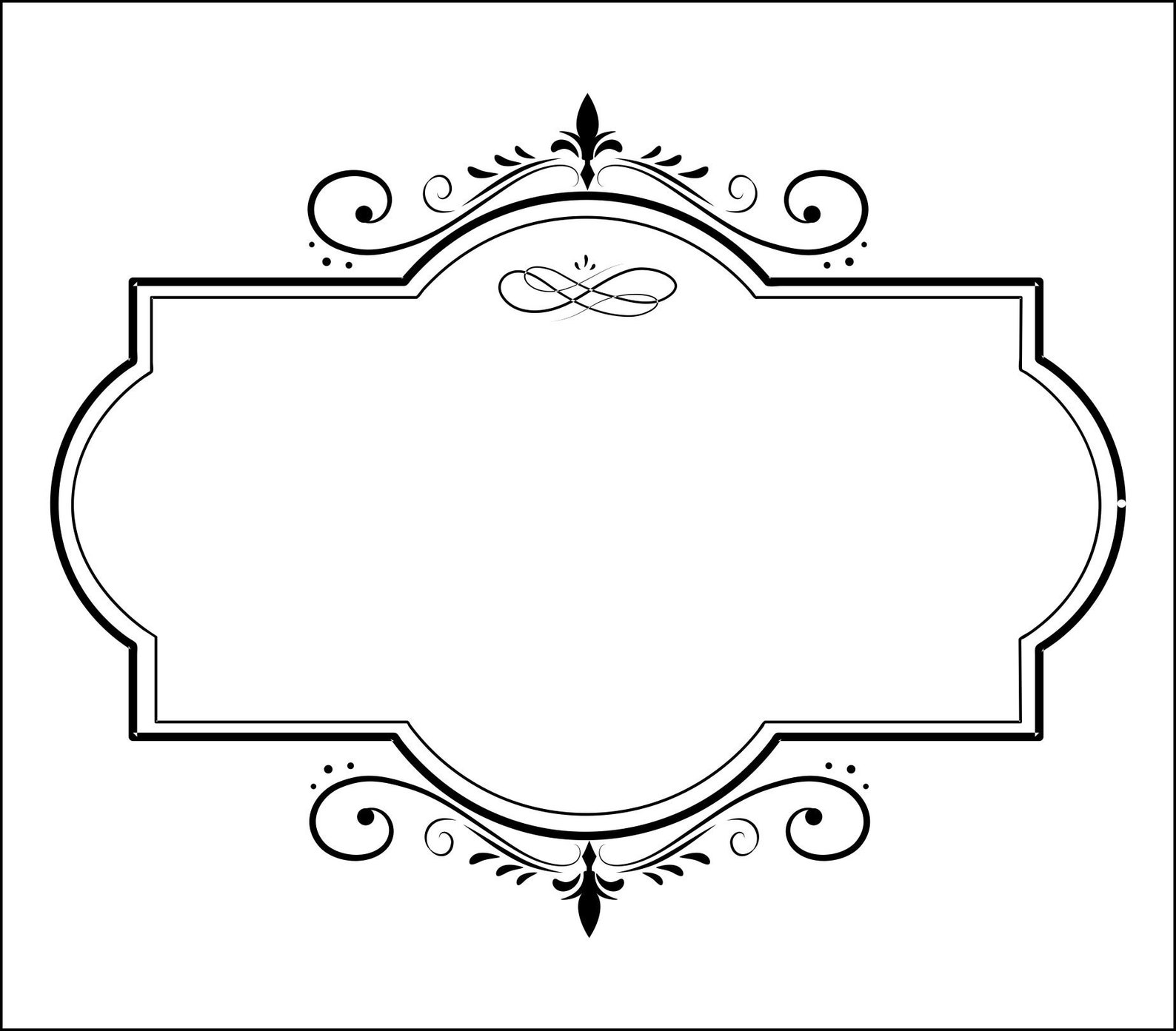 Decorative graphics for name tags page borders corner | Etsy