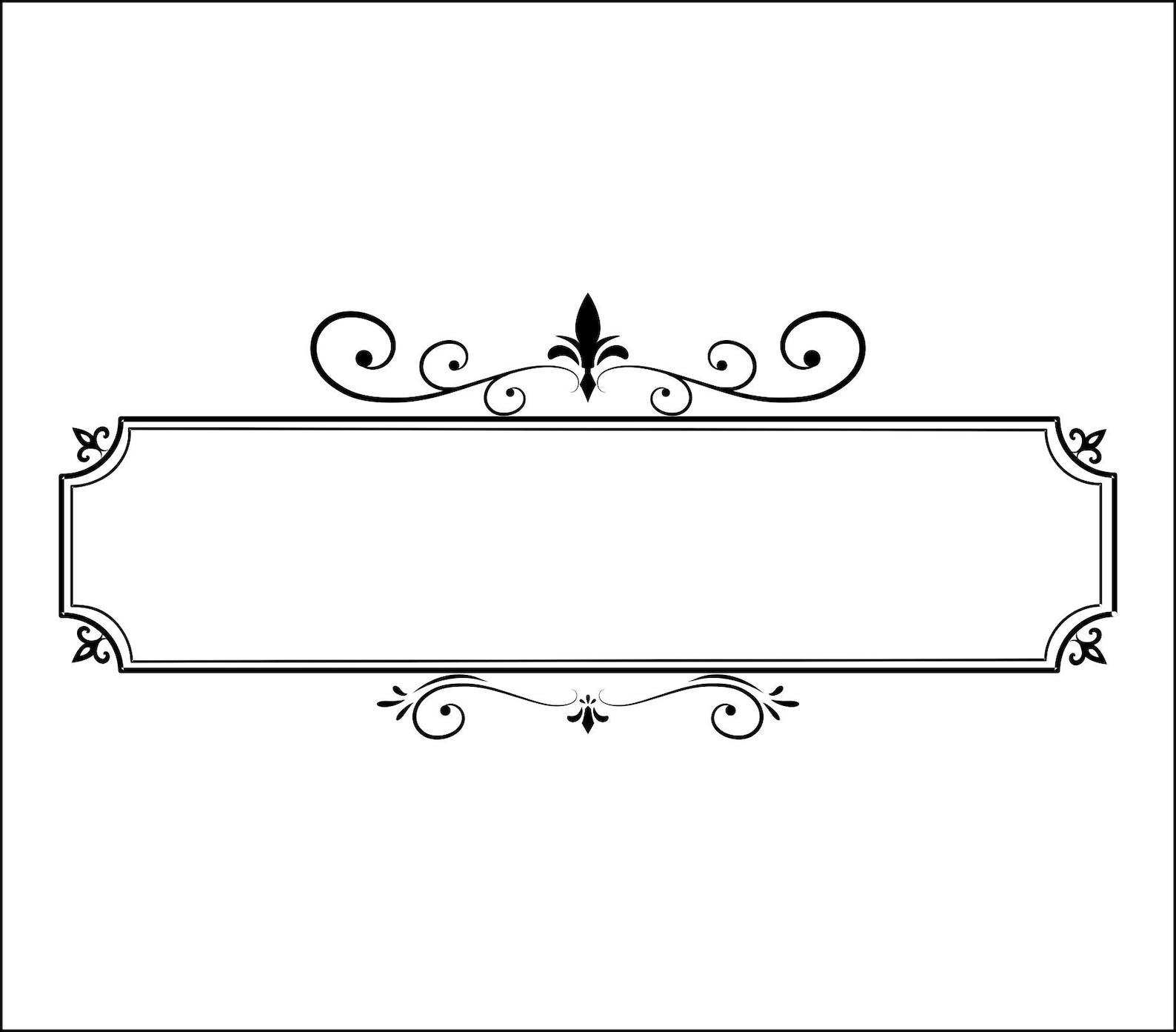 Decorative graphics for name tags page borders corner | Etsy