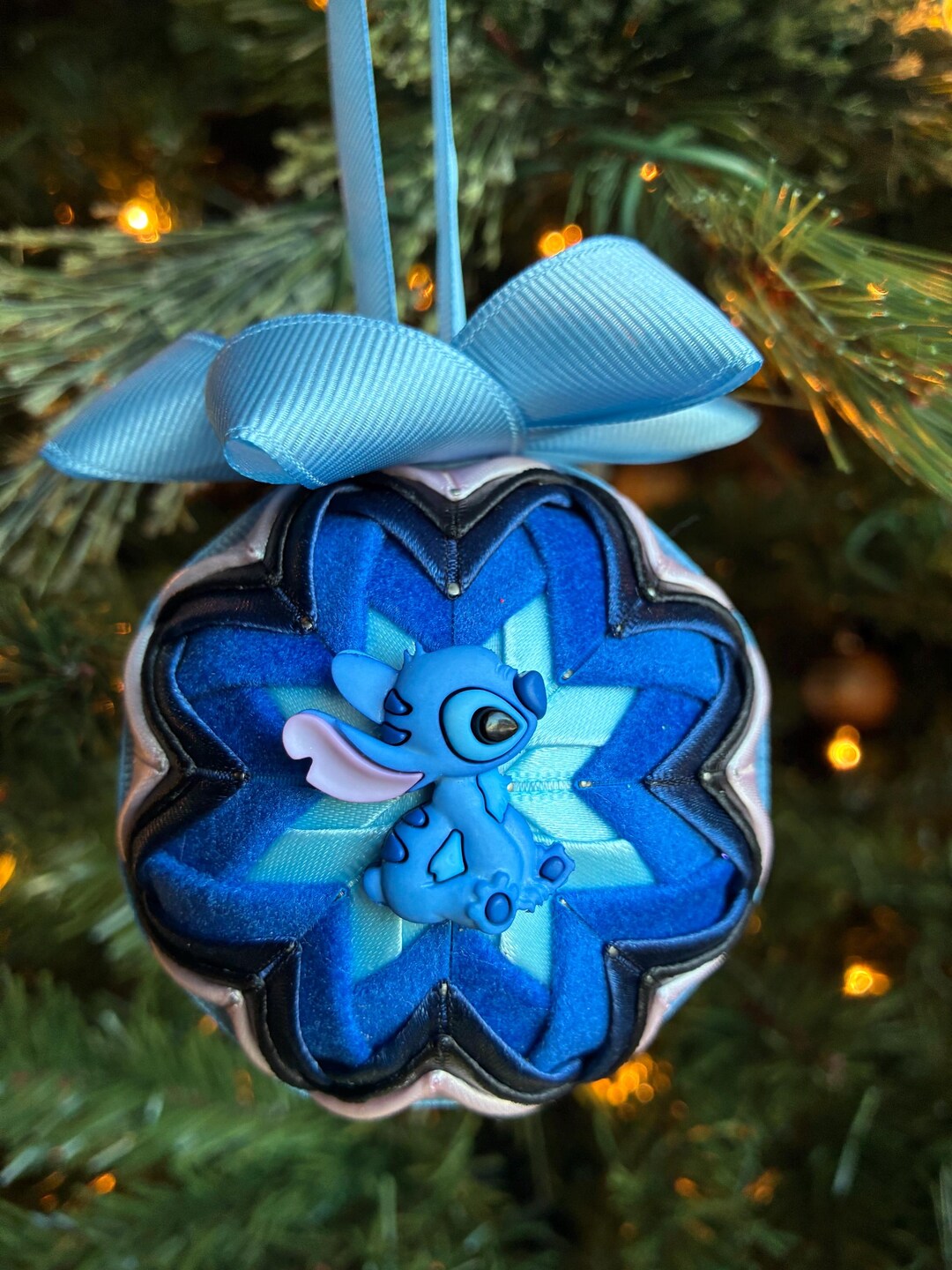 Ohana Alien Inspired 3” Quilted Ribbon Ball Ornament - Etsy