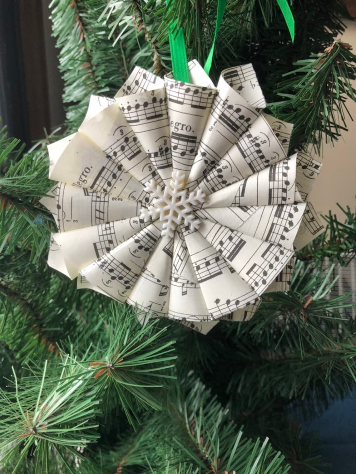 Sheet Music Christmas Ornament | Etsy