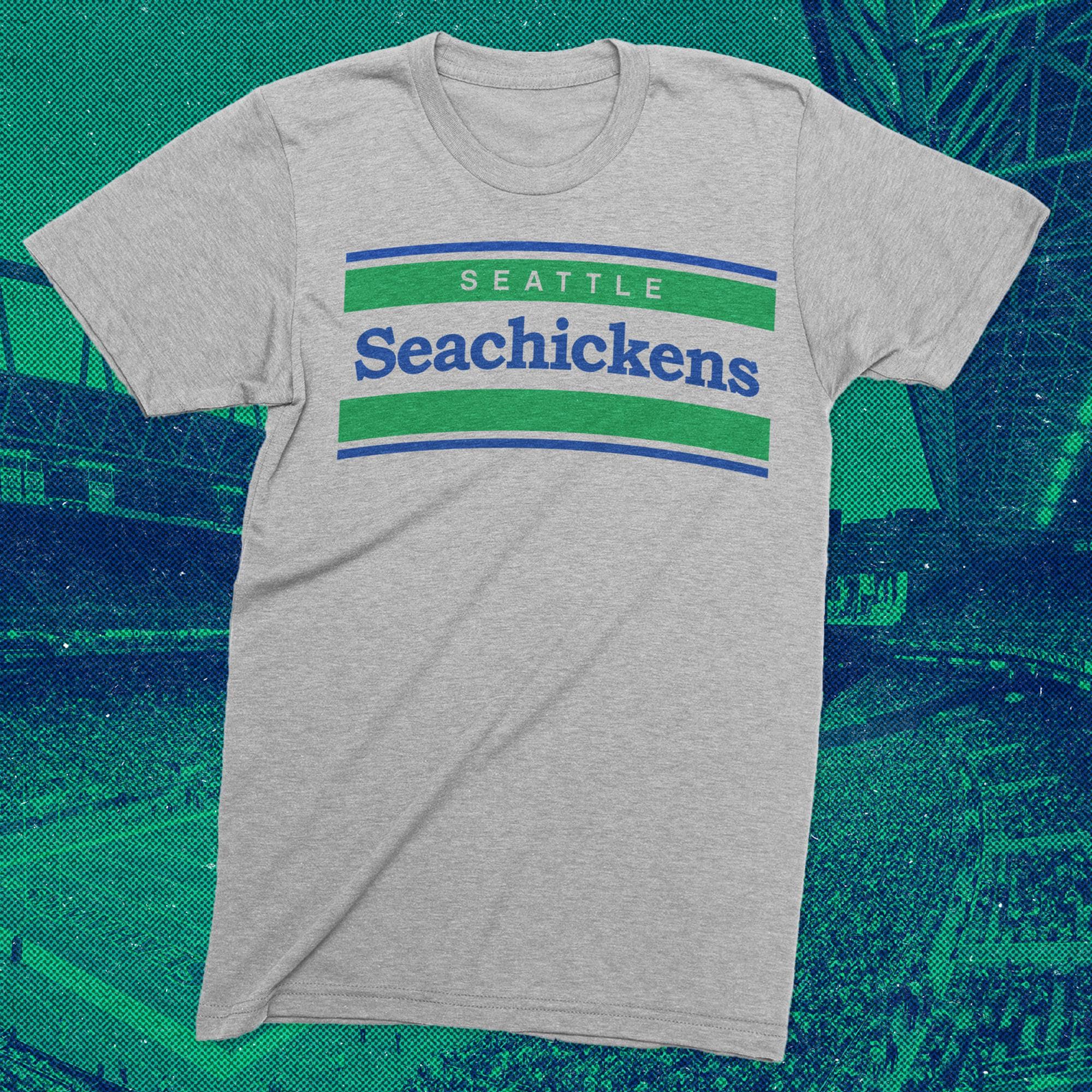 Seattle Seachickens Tshirt - Seattle Football Tee - Seahawks Retro ...
