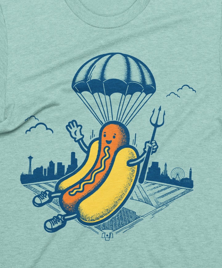 Hot Dogs From Heaven Tshirt Seattle Baseball Tee Mariners Hot Dog Shirt ...