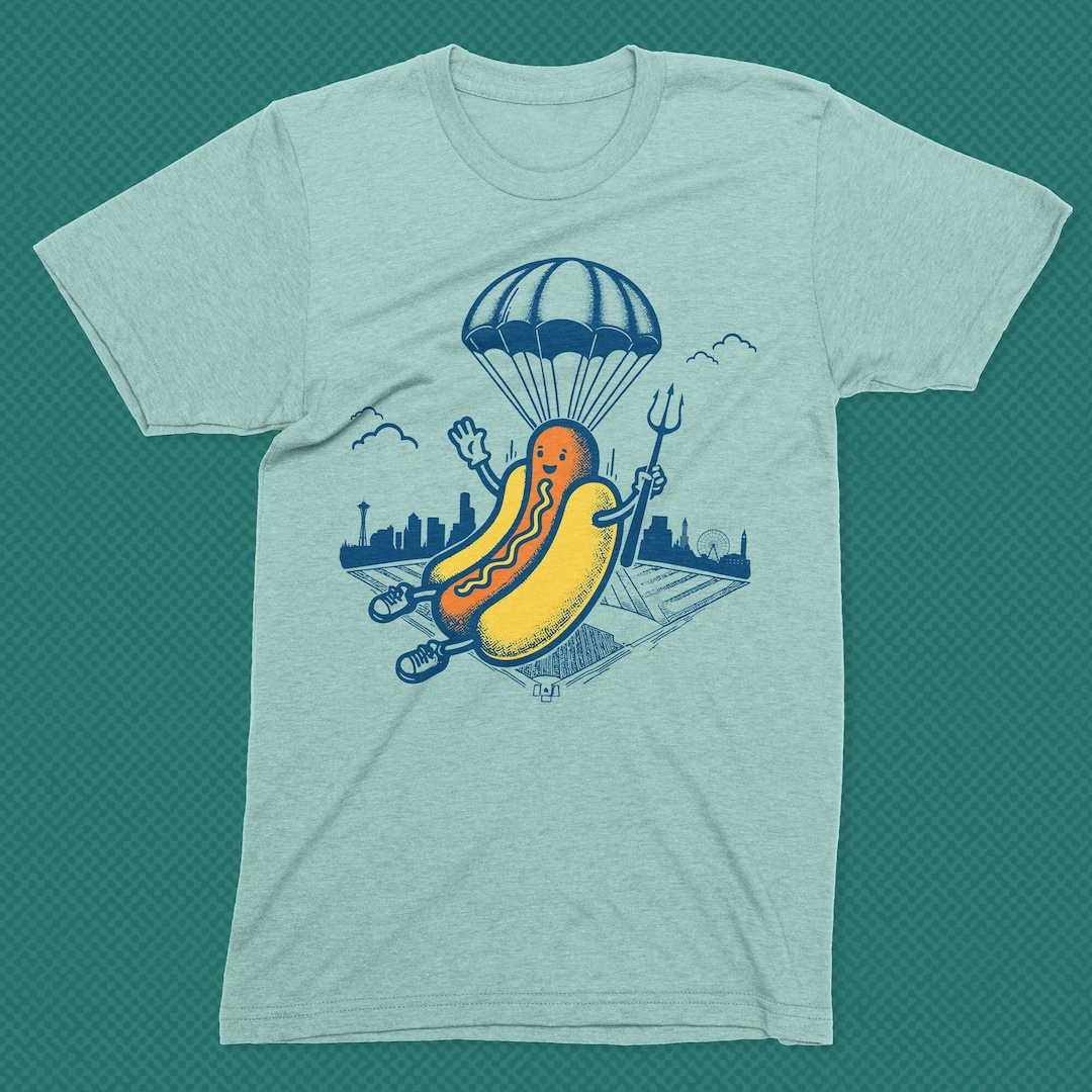 Hot Dogs From Heaven Tshirt Seattle Baseball Tee Mariners Hot Dog Shirt ...