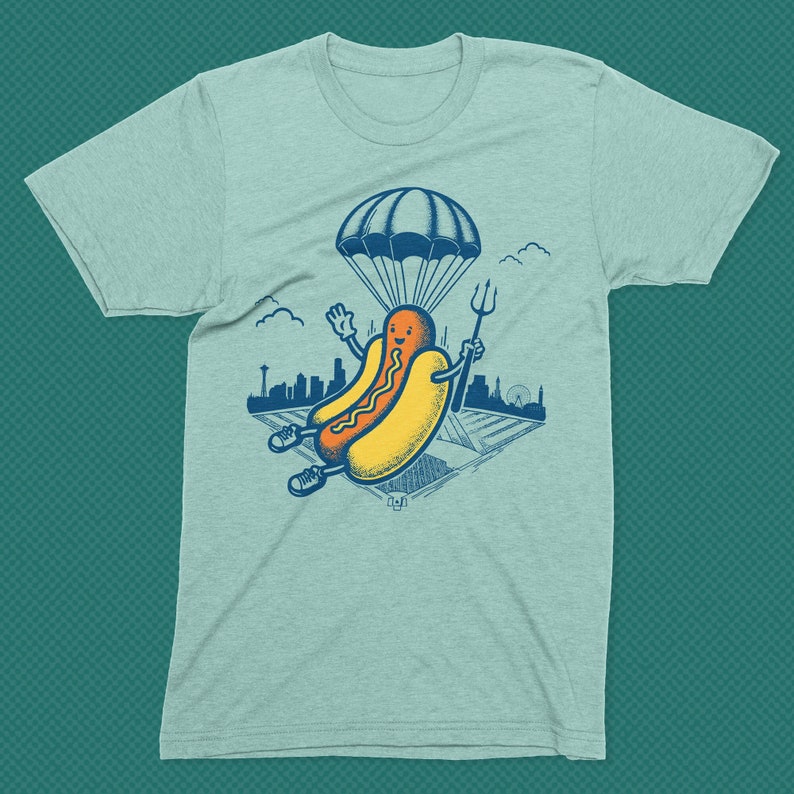 Hot Dogs From Heaven Tshirt Seattle Baseball Tee Mariners Hot Dog Shirt ...