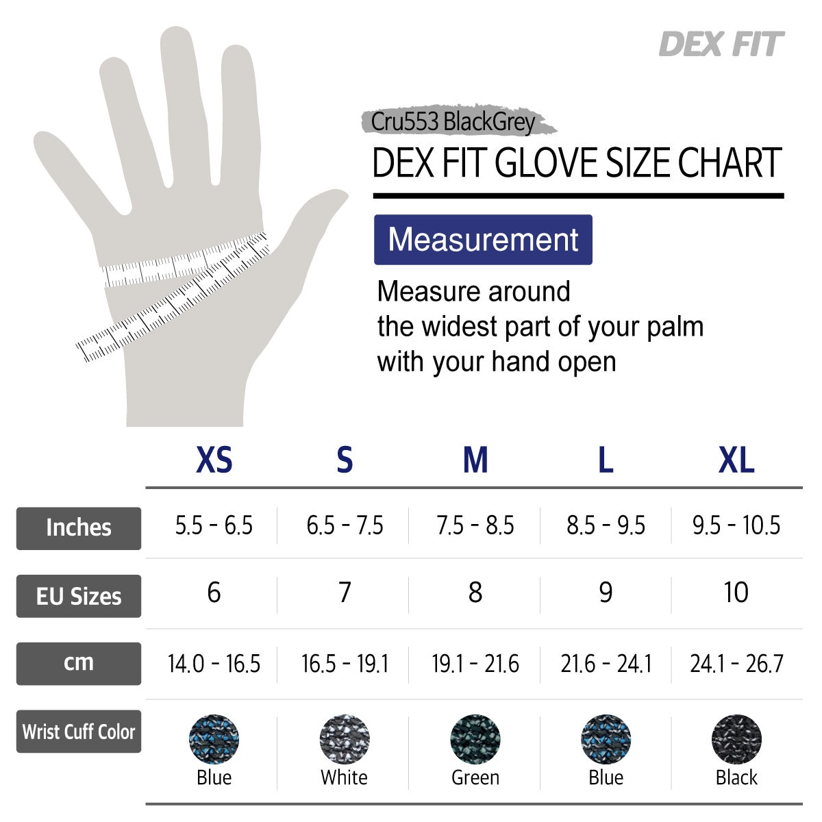 DEX FIT Level 5 Cut Resistant Gloves Cru553, 1 Pair, 3d-comfort Fit ...