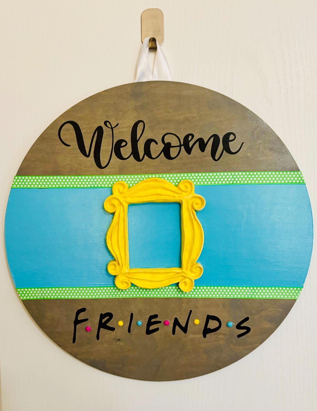 Welcome friends Door Hanger - Etsy