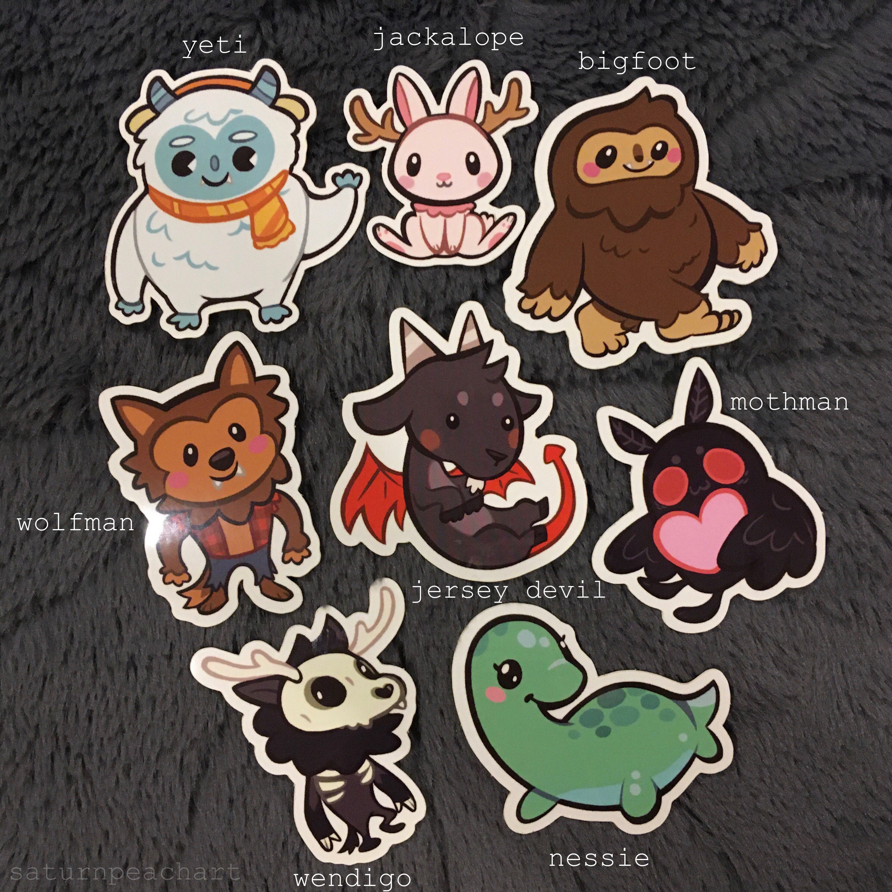 Cute Cryptids Vinyl Stickers 2.5 Glossy Mothman - Etsy