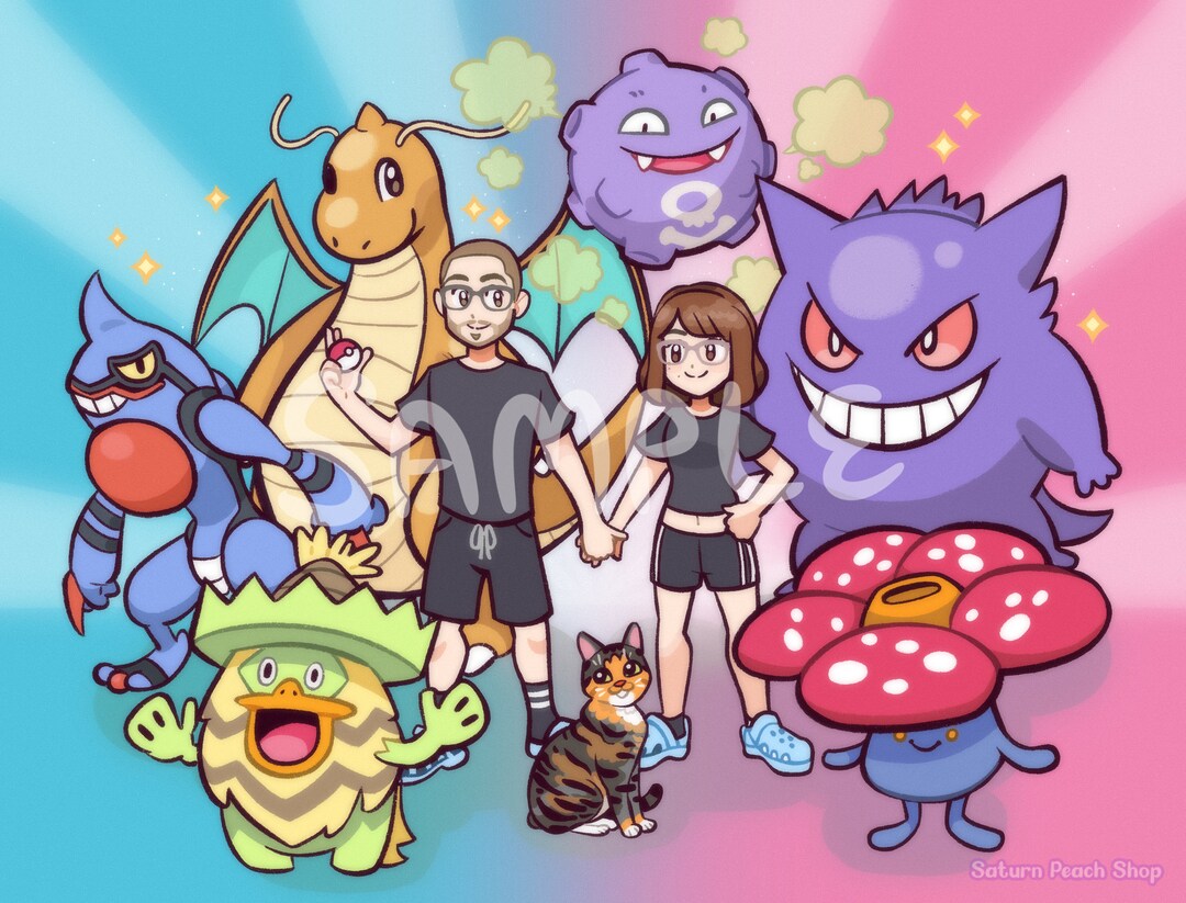 Custom Trainer Portrait Personalized Cartoon Anime Art - Etsy