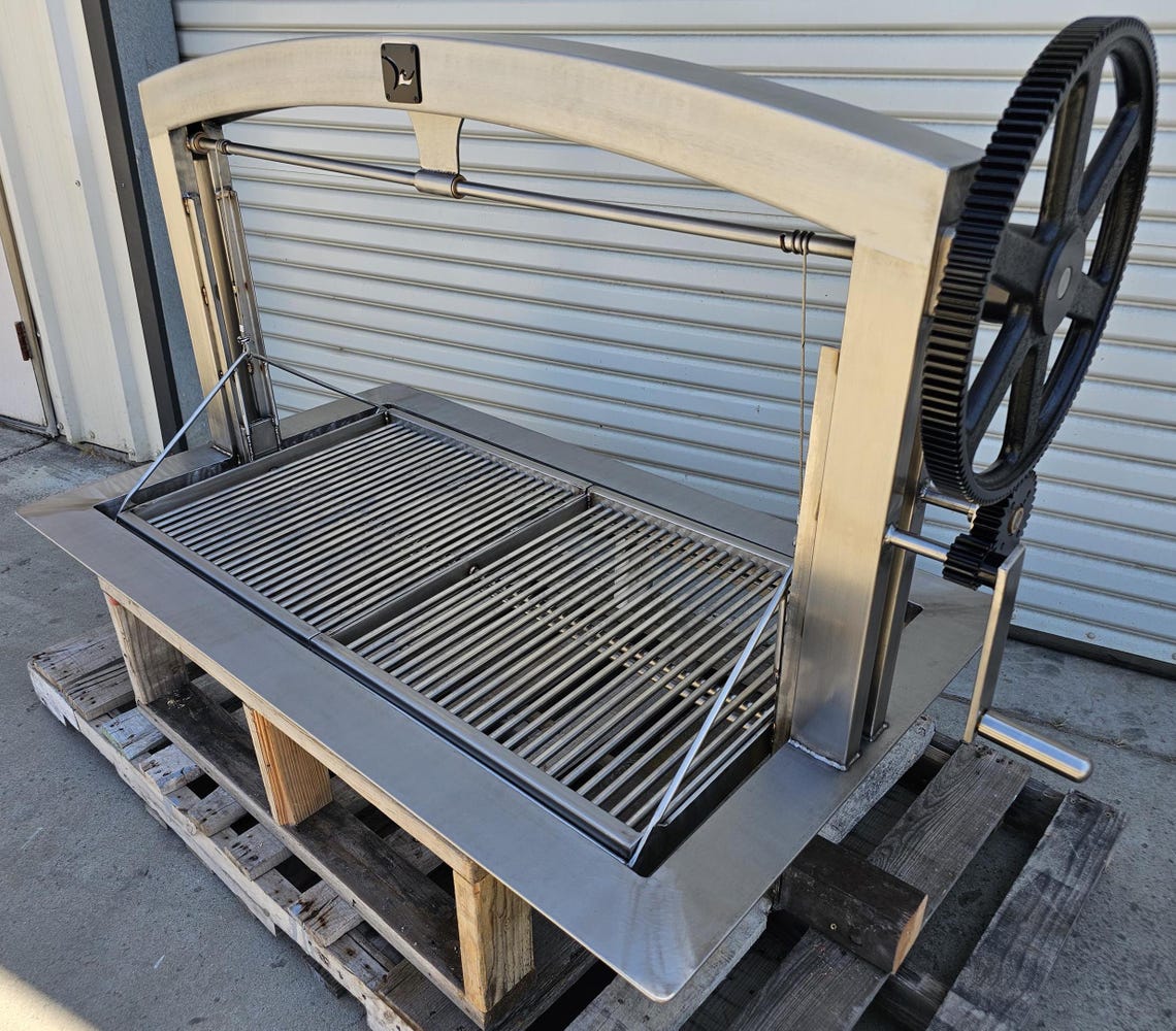 Santa Maria Grill, Stainless Steel With Arch - Etsy