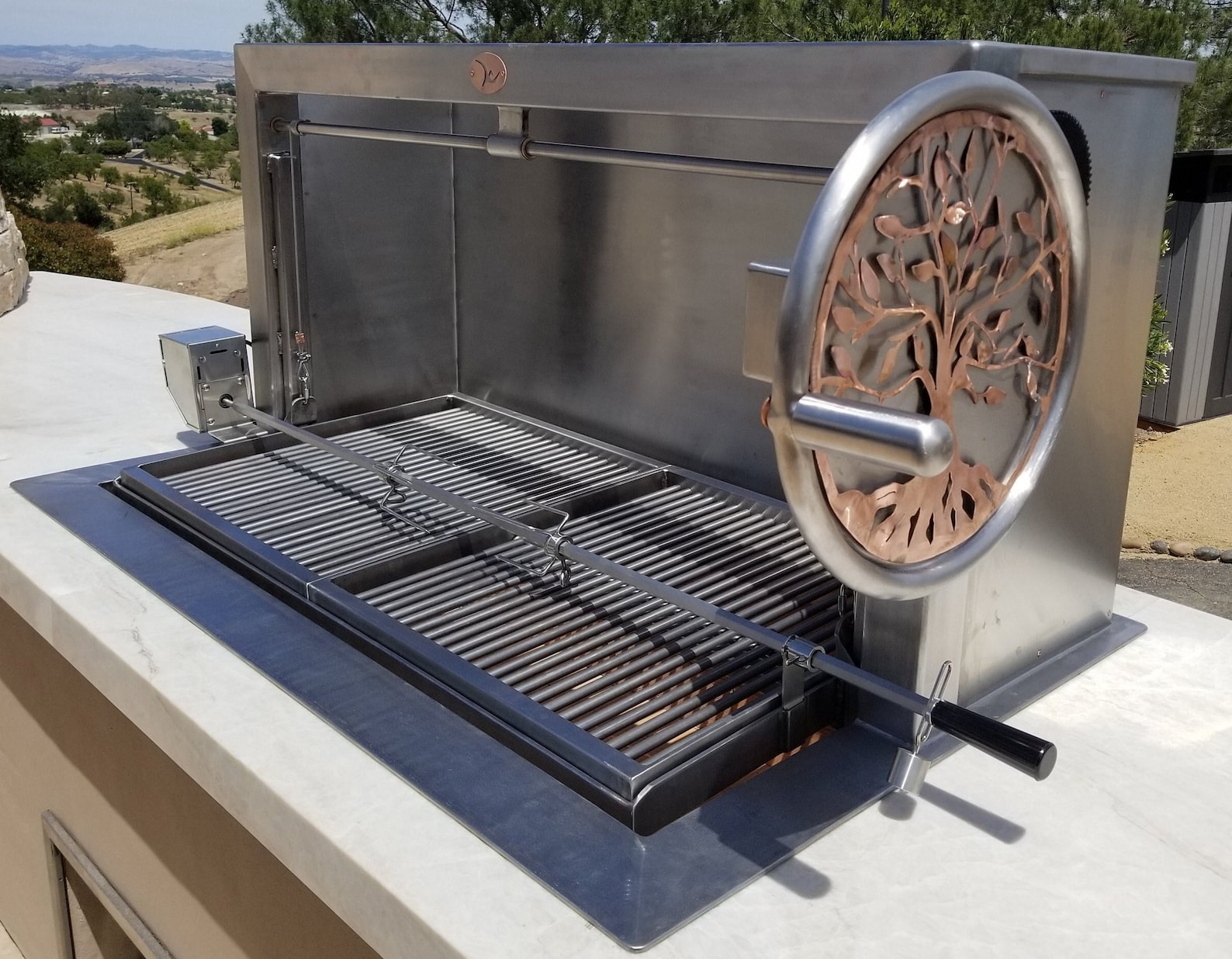 Santa Maria Grill With Deco Wheel - Etsy