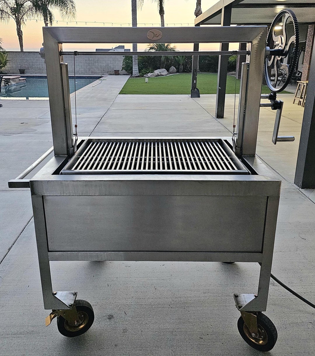 Santa Maria Grill Cart, Stainless Steel - Etsy