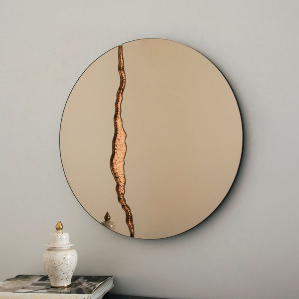 Round Copper Mirror - Etsy