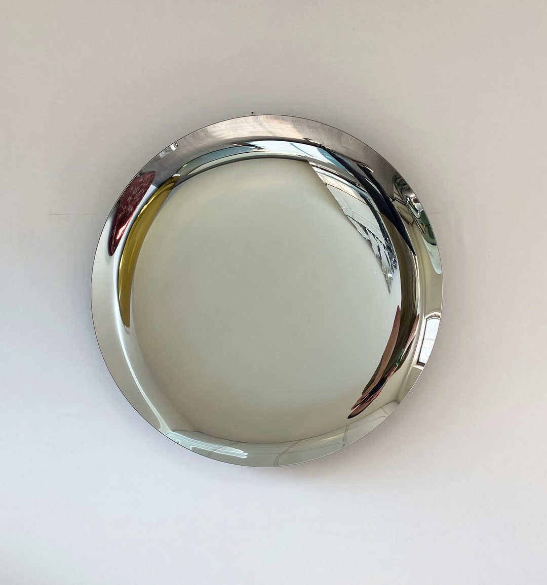 Contemporary Concave Mirror, Inspired by Space Age Decor, Silver Mirror ...