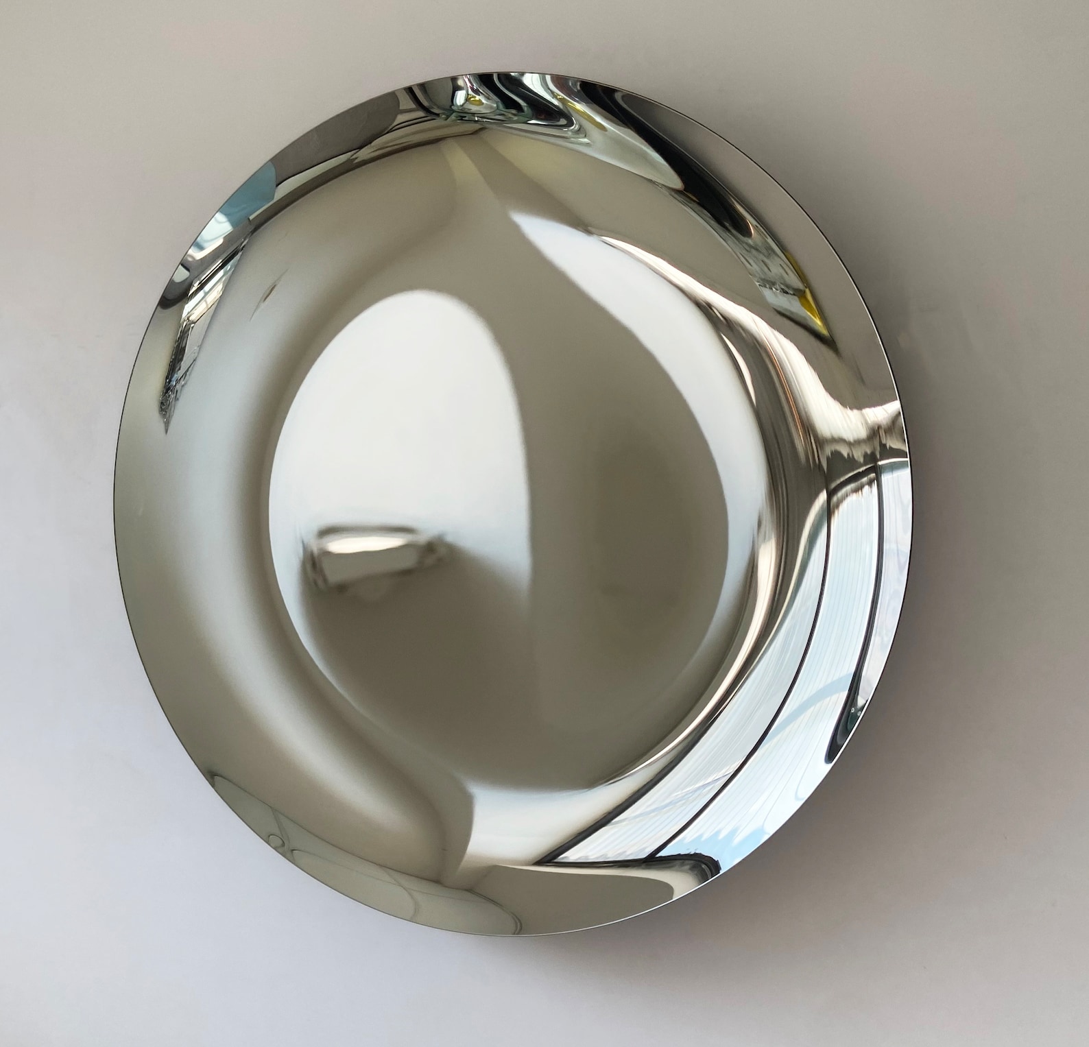 Handcrafted Concave Silver Mirror: Space Age Wall Decor - Etsy
