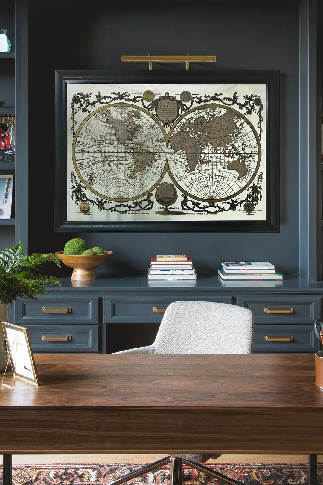 Geography World Map Mirror Chart, Wall Decor, UV Mirror, Large Mirror ...