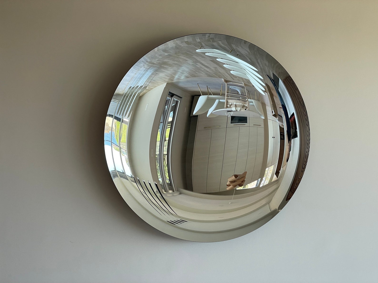 Handcrafted Concave Silver Mirror: Space Age Wall Decor - Etsy Canada