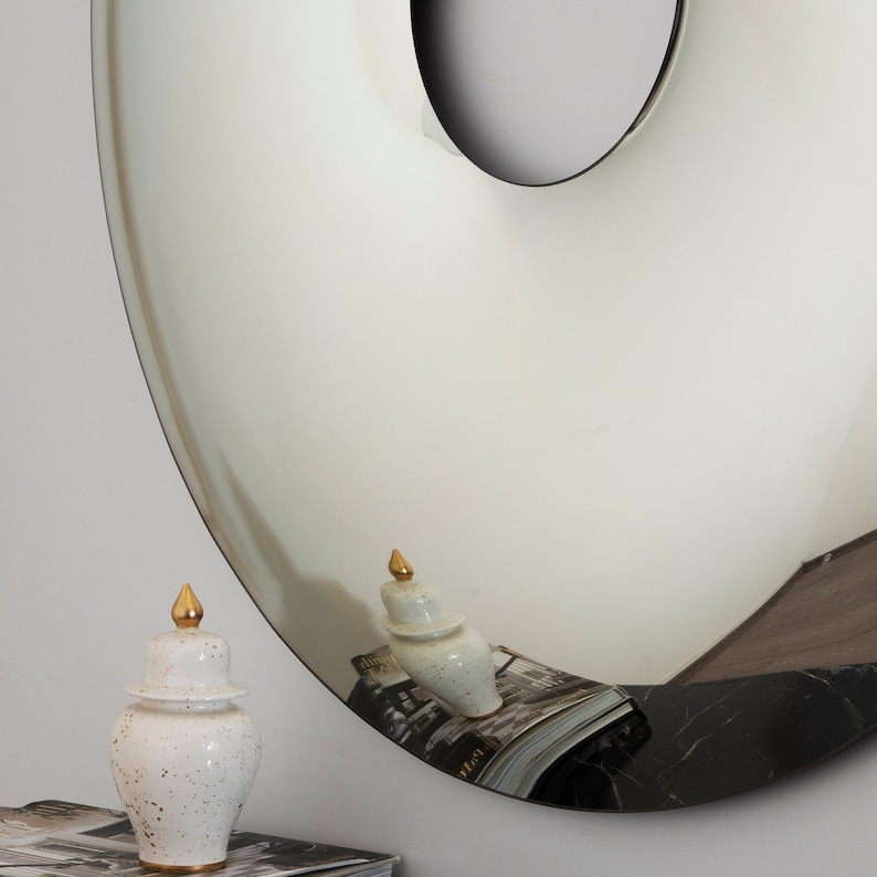 Hand Crafted Donut Convex Mirror: Space Age Wall Decor - Etsy