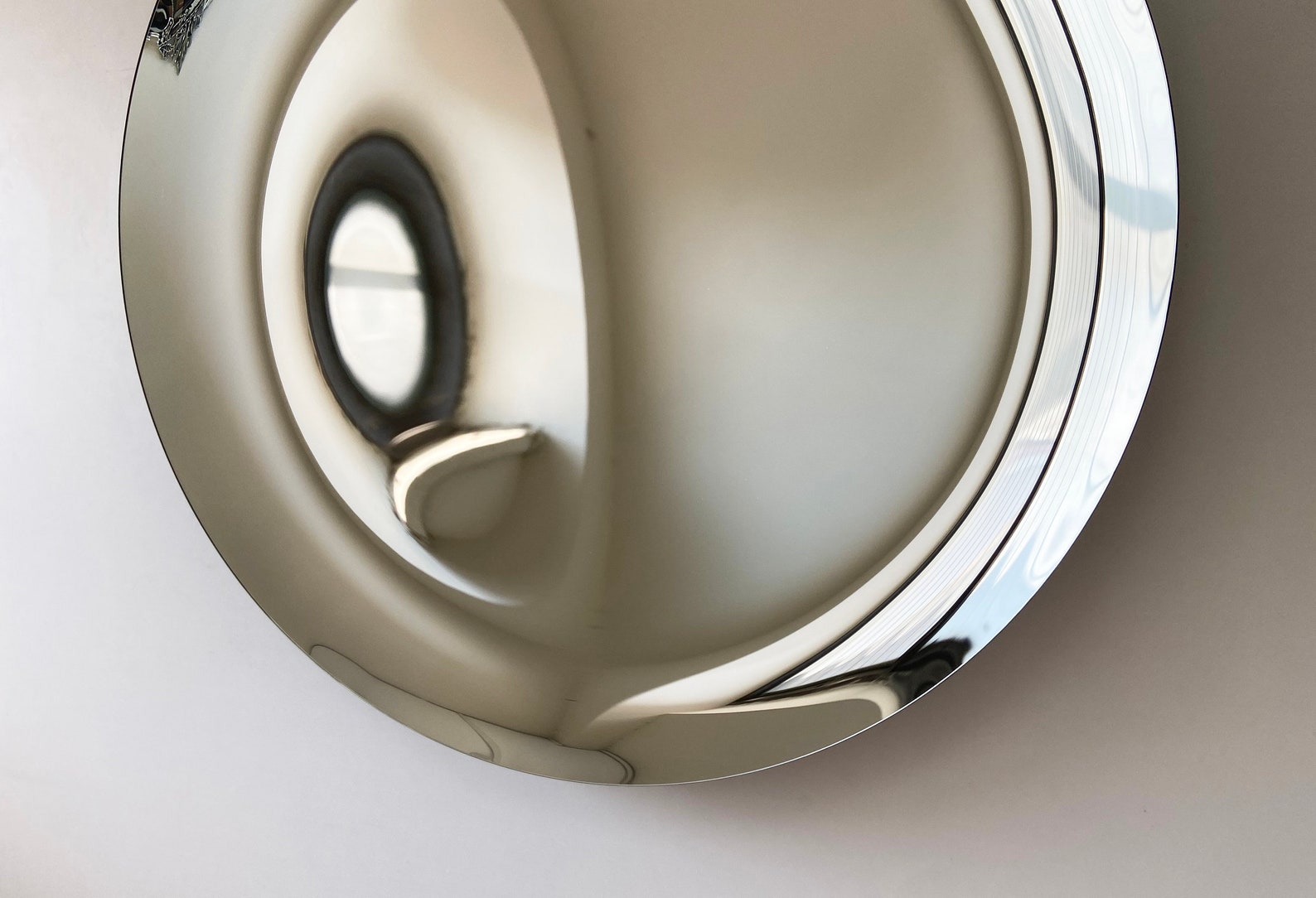 Handcrafted Concave Silver Mirror: Space Age Wall Decor - Etsy Canada