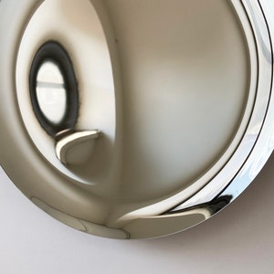 Handcrafted Concave Silver Mirror: Space Age Wall Decor - Etsy
