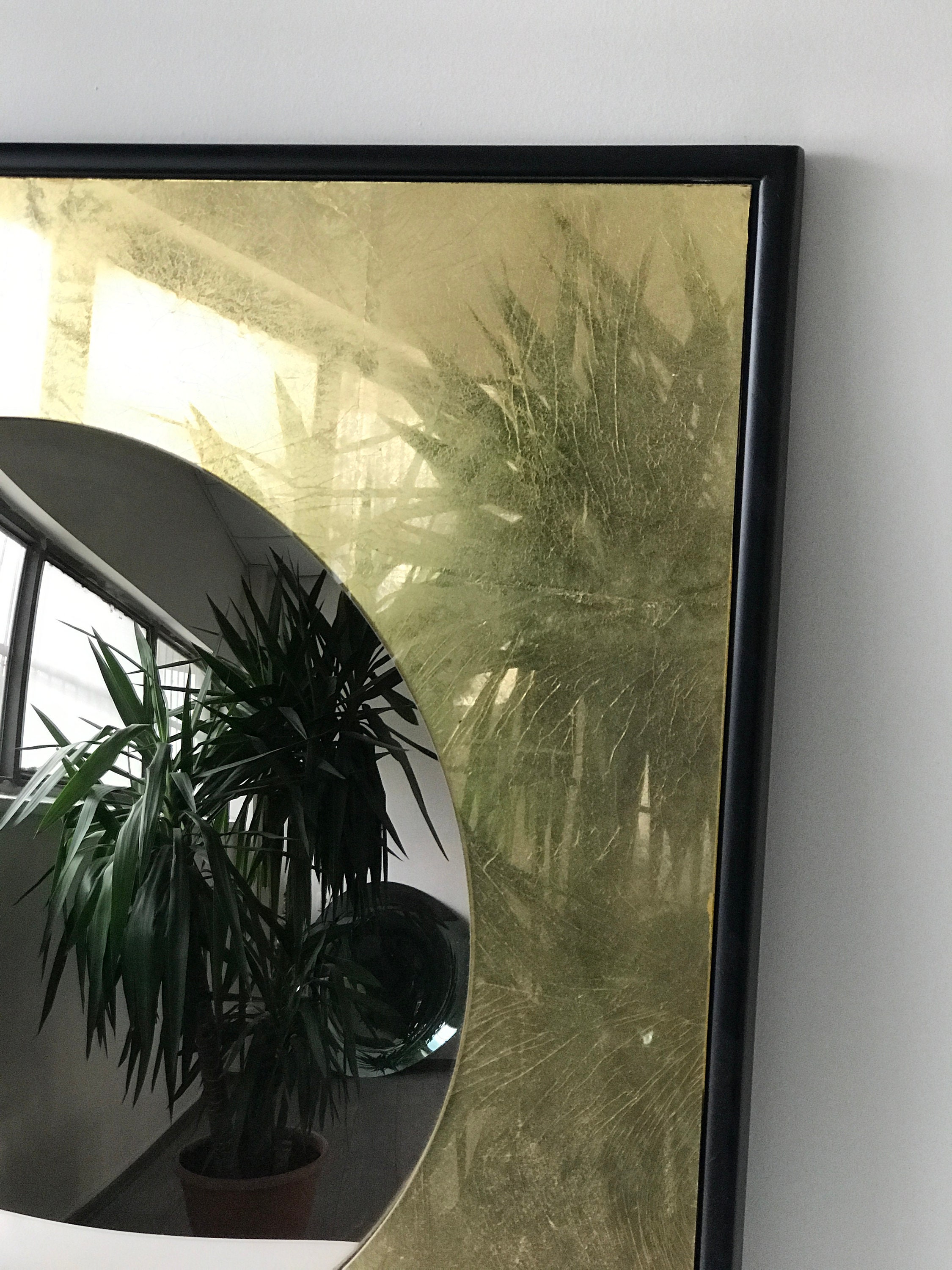 Square Mirror With Bronze Convex Mirror Convex Mirror Verre | Etsy