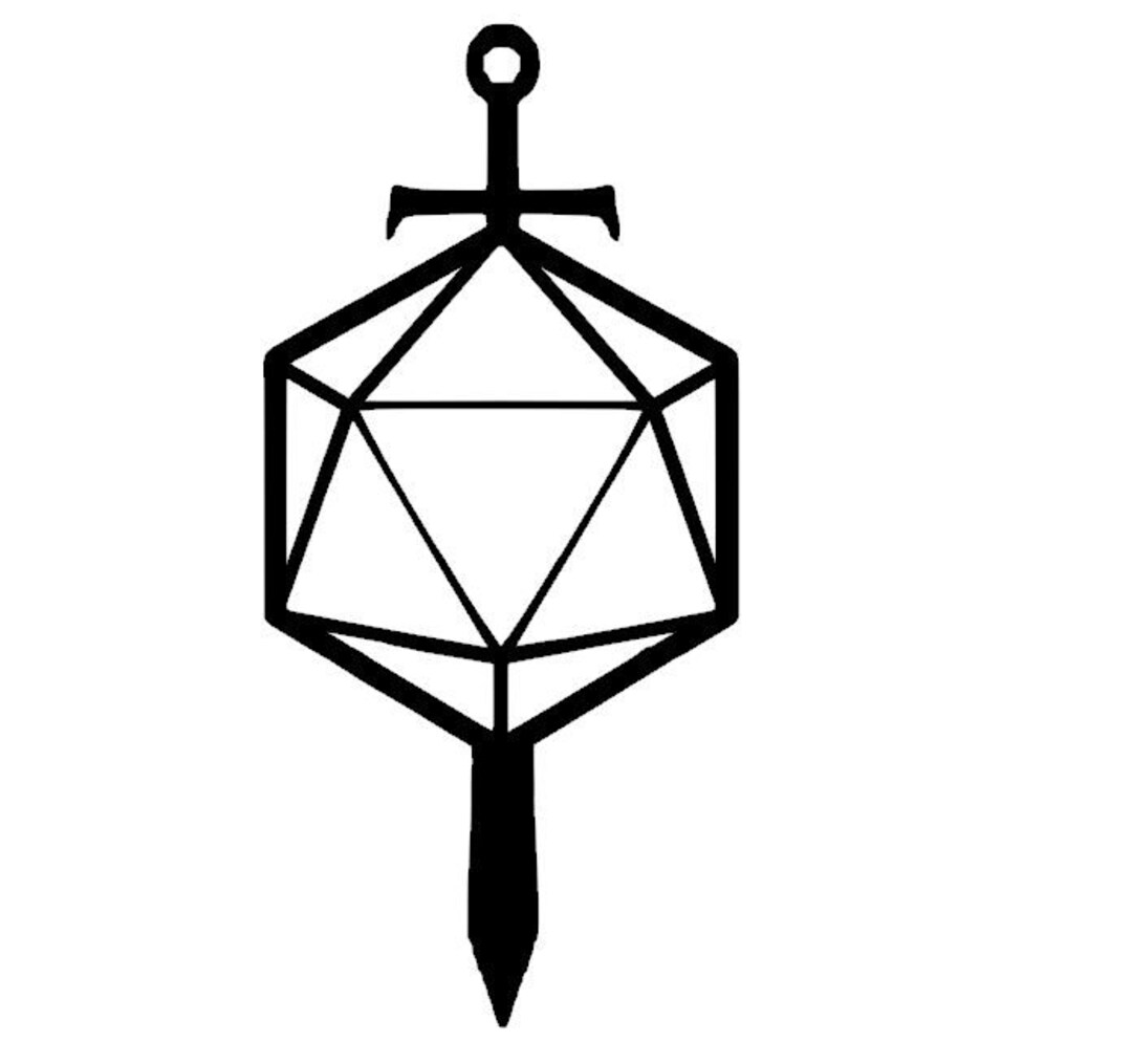 D20 Sword GM Decal D20 Decal D20 Dice RPG Decals - Etsy