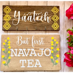Yáátééh Home Sweet Home Key Holder-navajo Wood Sign-native Border - Etsy