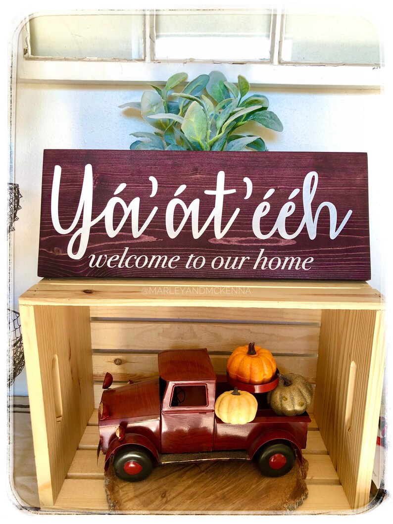 Yaateeh Welcome to Our Home Wood Sign Navajo Wood Sign - Etsy