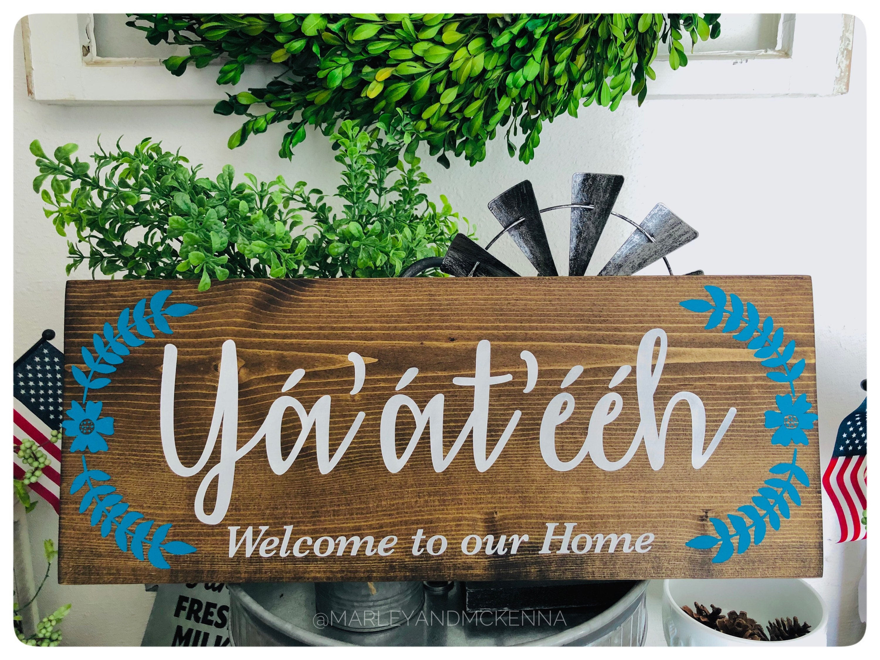 Yaateeh Welcome to Our Home Wood Sign With Border Design - Etsy