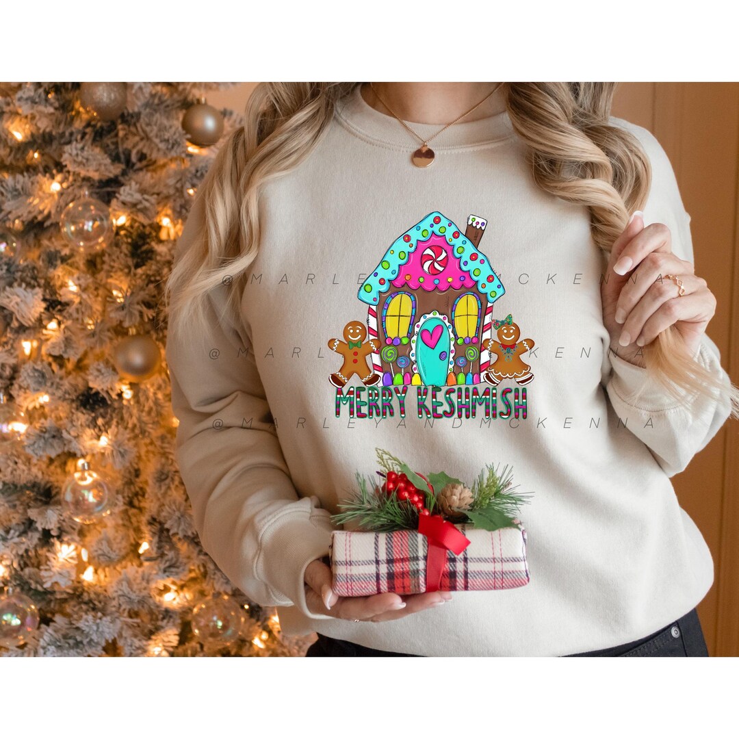 Candyland Gingerbread House Sweater - Etsy