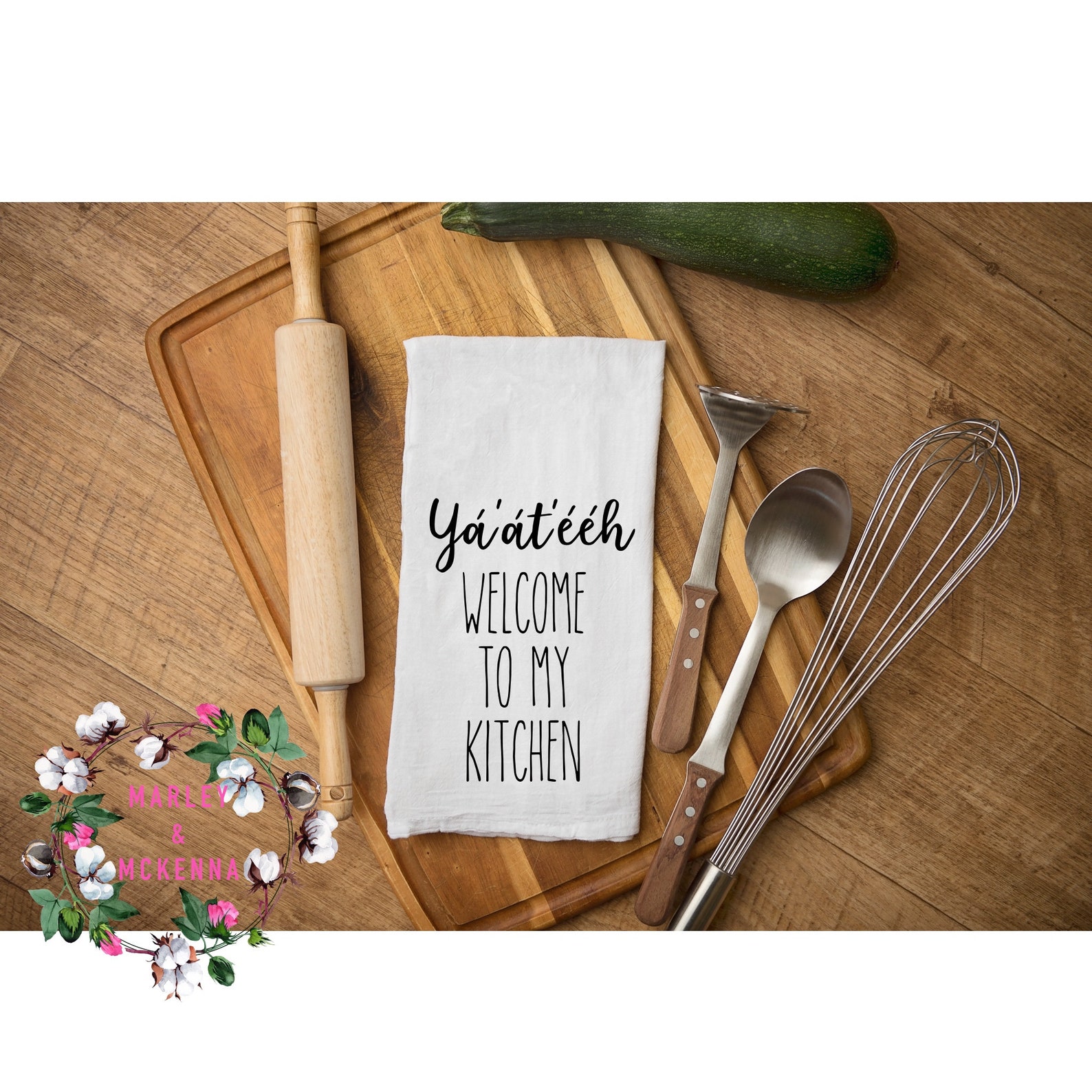 Yá’át’ééh Kitchen Dish Towel - Tea Towel -navajo Tea- Navajo Design- Ya ...