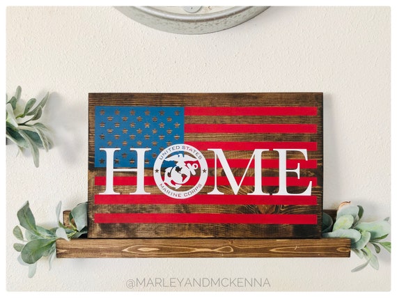 USA Marine Corp Wood Sign United States of America - Etsy