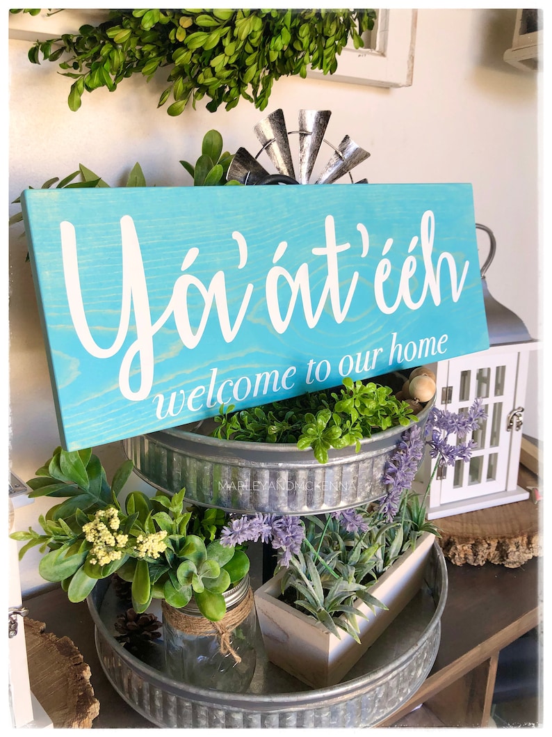 Yaateeh Welcome to Our Home Wood Sign Navajo Wood Sign - Etsy