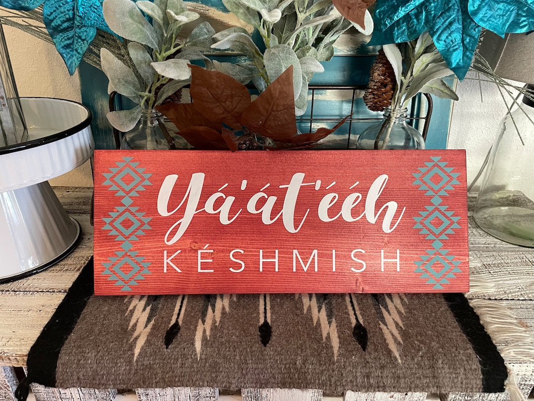 Buy Ya’at’eeh Késhmish- Merry Christmas Navajo Wood Sign Online in ...