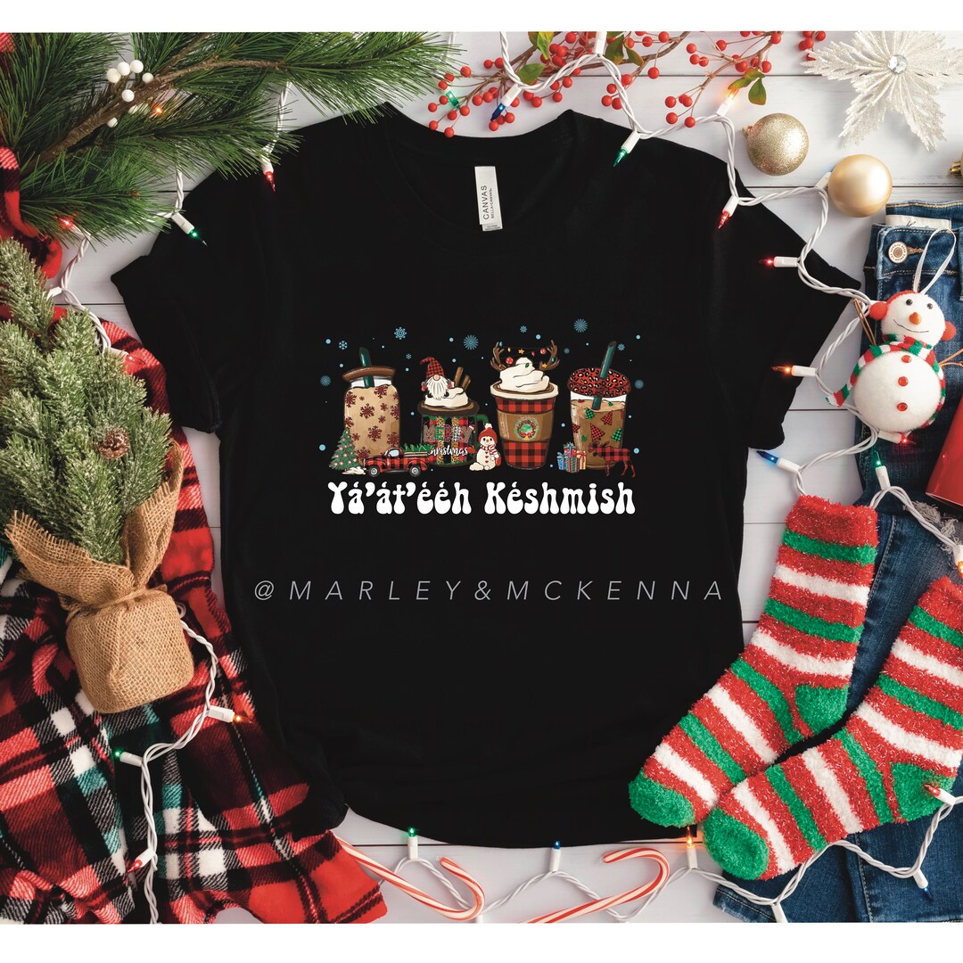 Yá’át’ééh Keshmish Buffalo Christmas Coffee | Unisex Shirt - Etsy
